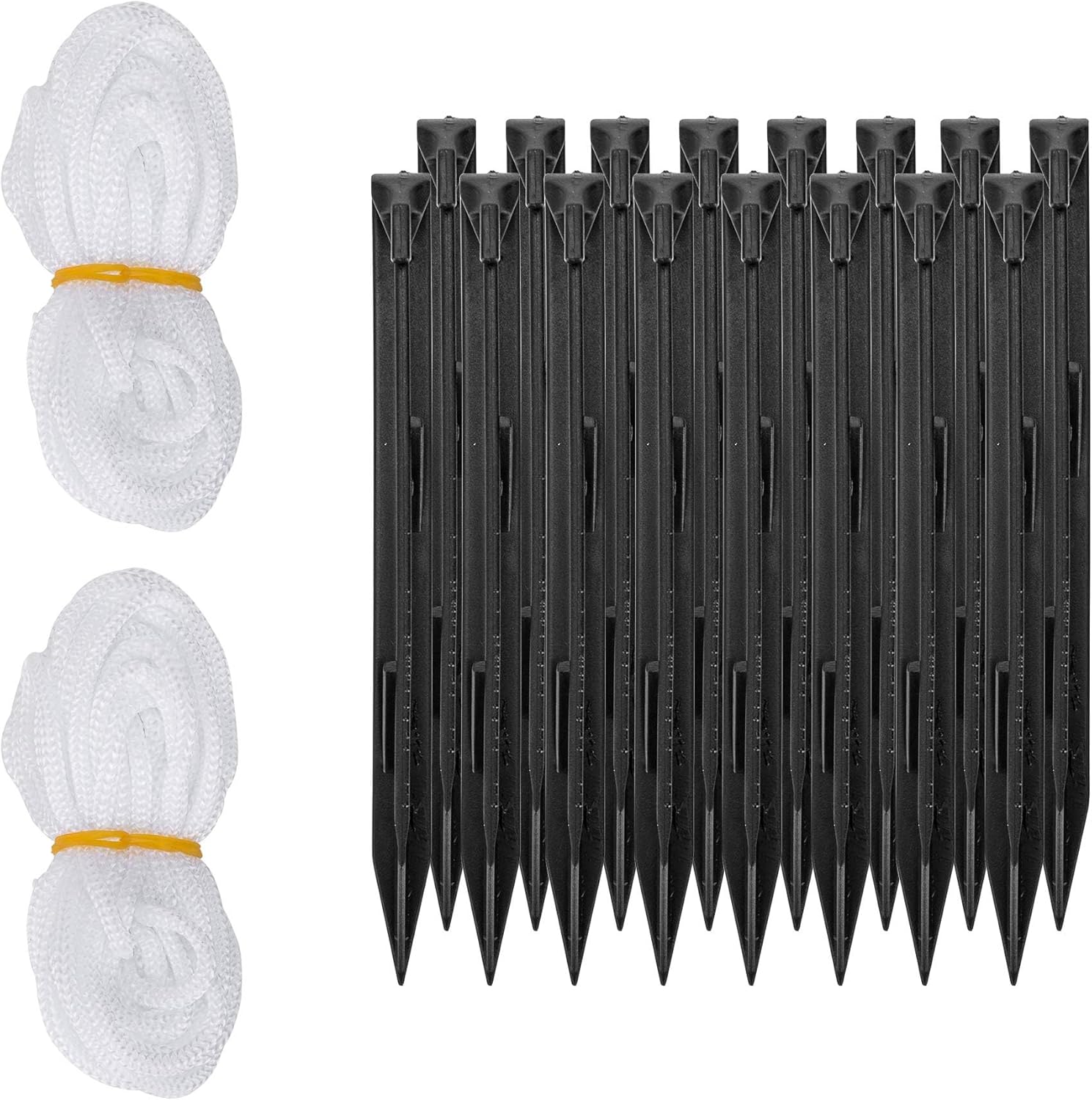 Amazon.com: Equrroy6PC Pack 7.5 Inch Plastic Stakes and 6 Ropes 6 FT ...