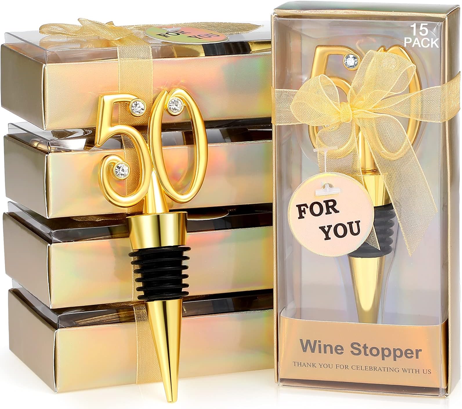 Amazon.com: 12PCS Gold Crown Wedding Favors for Guests,Funny Wine ...