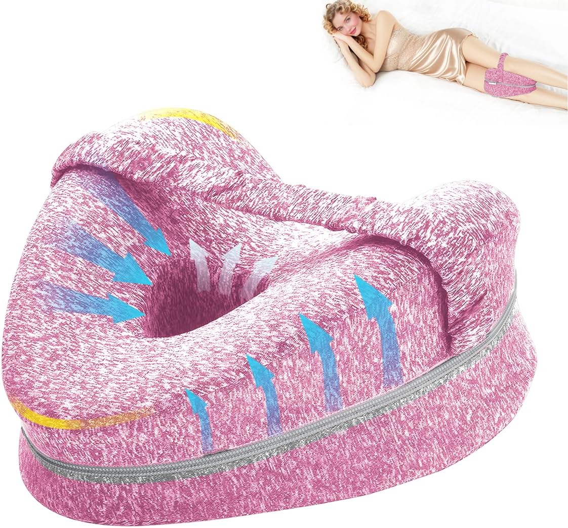 Smooth Spine Alignment Pillow, Memory Foam Wedge Pillows for Sleeping ...