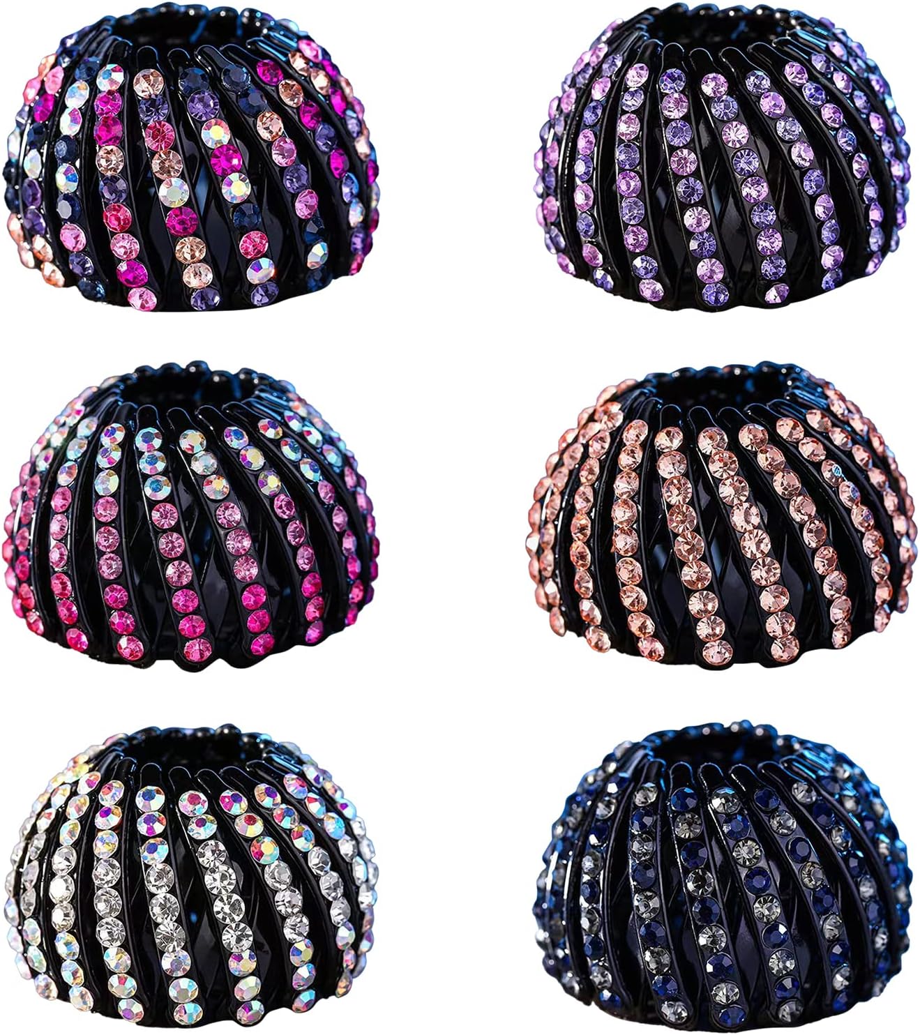 Amazon.com : 6 PCS Bird Nest Magic Hair Clip for Women, Rhinestones ...