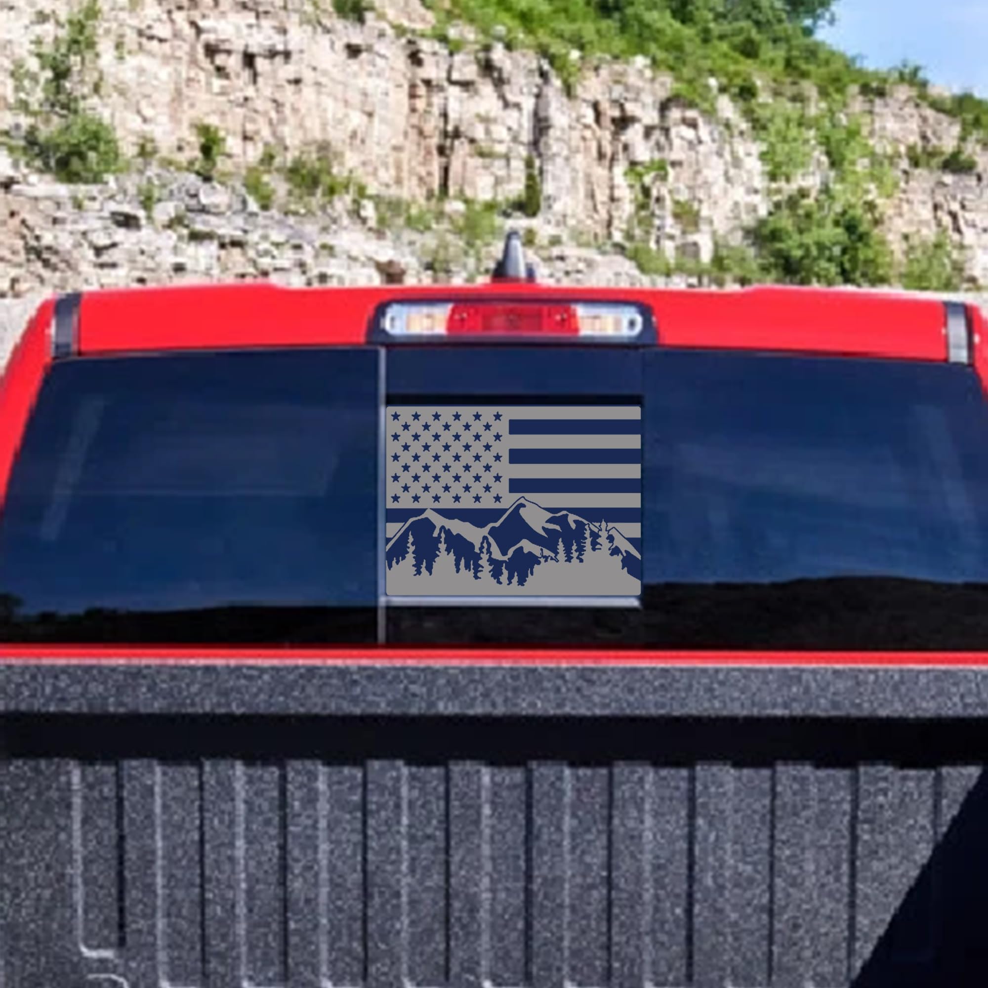 Amazon.com - Yukauto Rear Back Middle Window Decal Fits Ram 1500 2500 ...