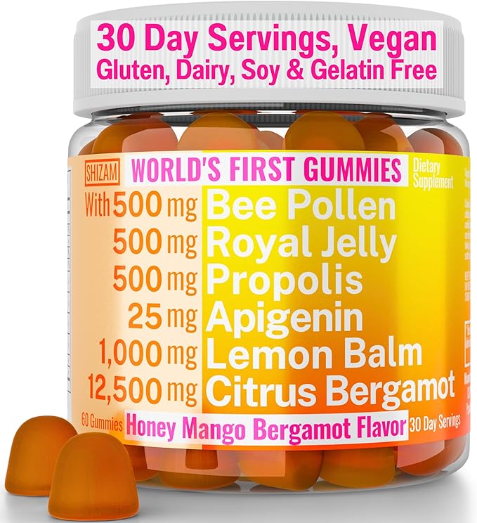 Amazon.com: Bee Pollen Apigenin Citrus Bergamot Gummies w Organic ...