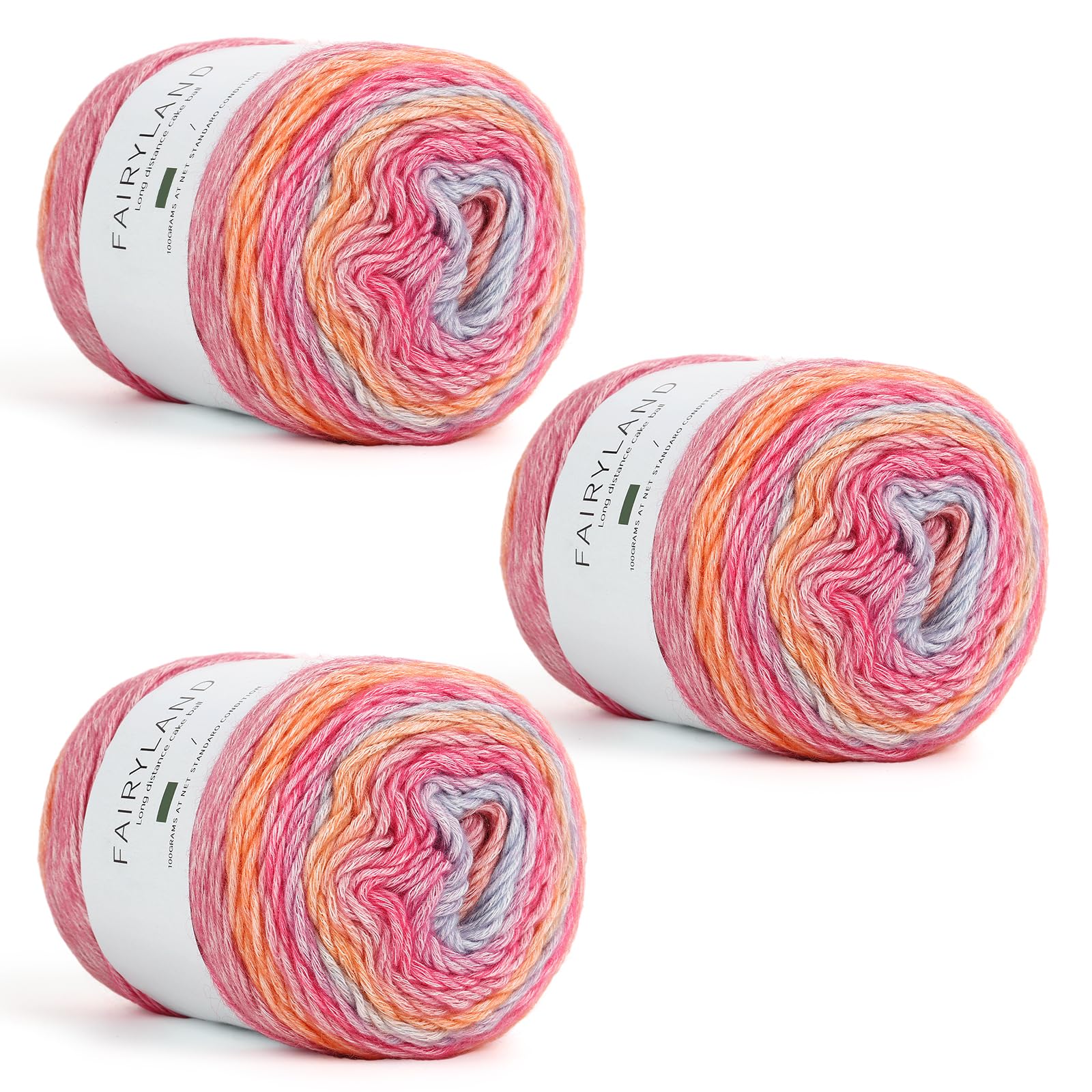 Amazon.com: Aeelike Ombré Yarns for Crocheting, 3 Skeins Gradient Cake ...