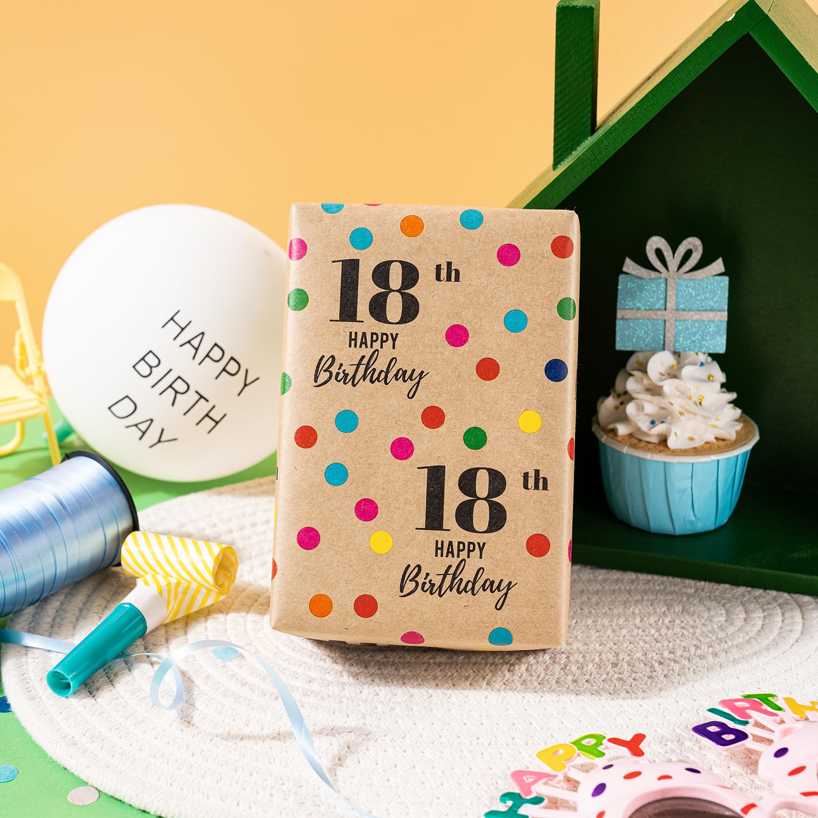 Snapklik.com : RUSPEPA 18th Birthday Wrapping Paper For Girls And Boys ...