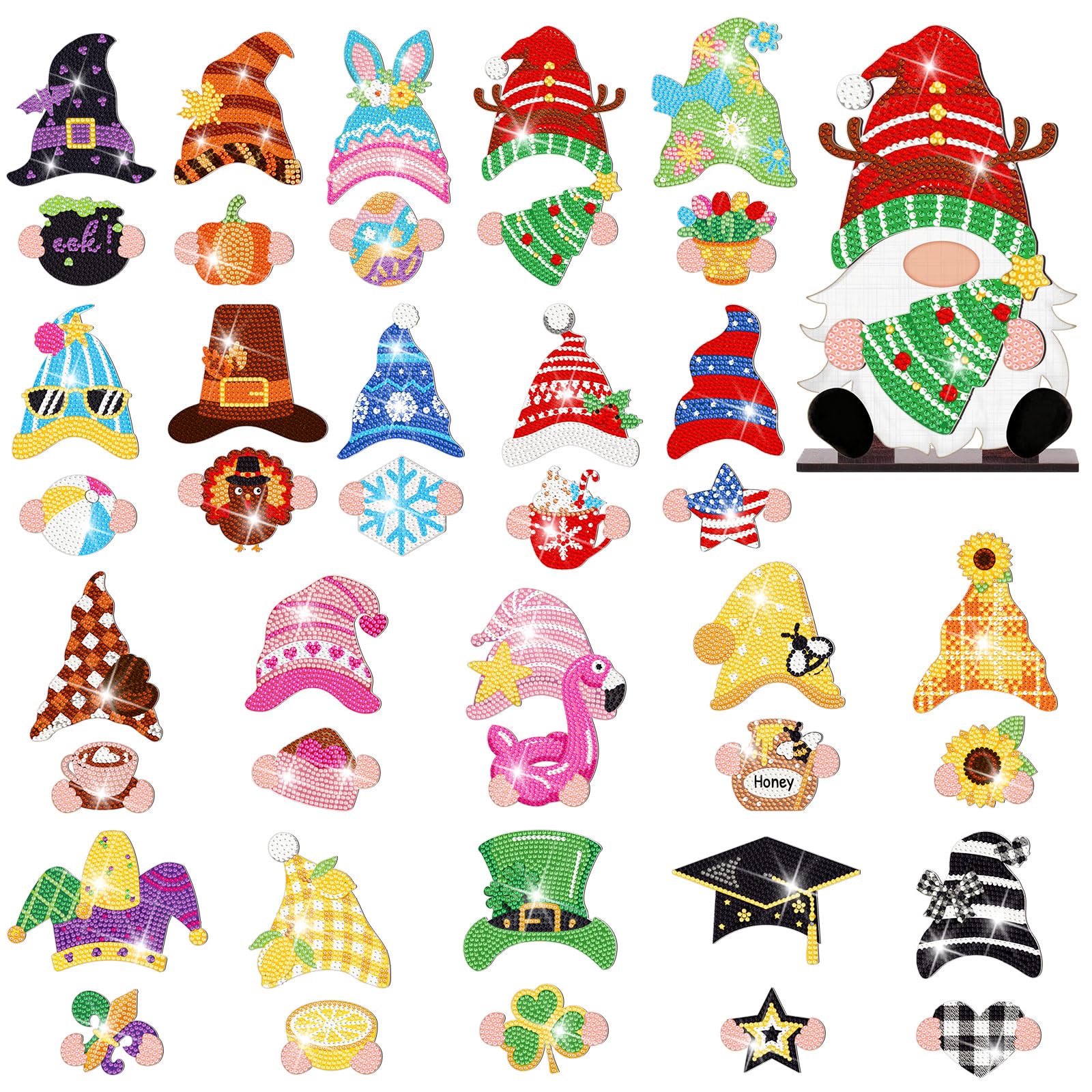 Snapklik.com : DoubleFill 42 Pcs Thanksgiving Diamond Art Kits ...