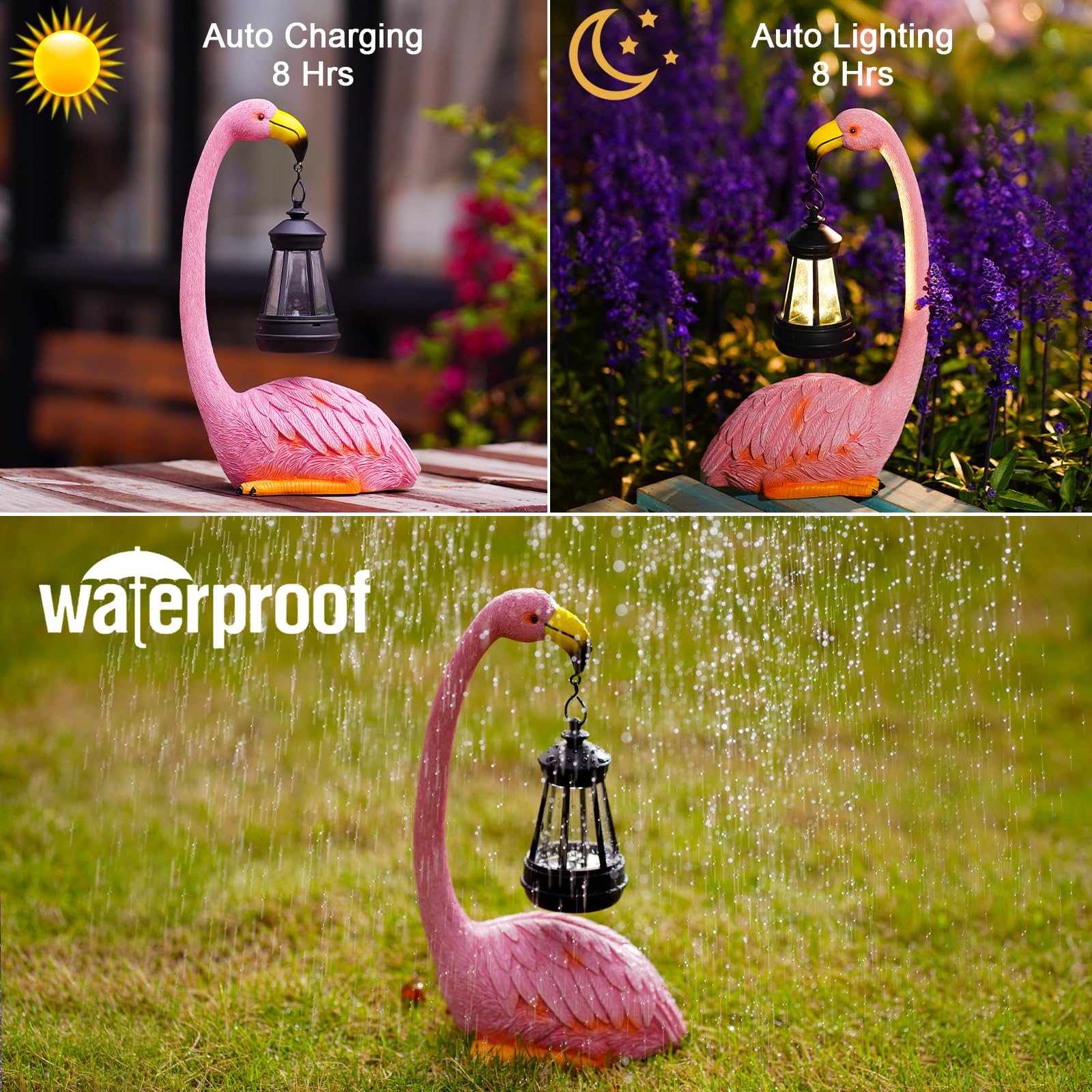 Snapklik.com : Nacome Solar Flamingo Outdoor Statues For Garden ...