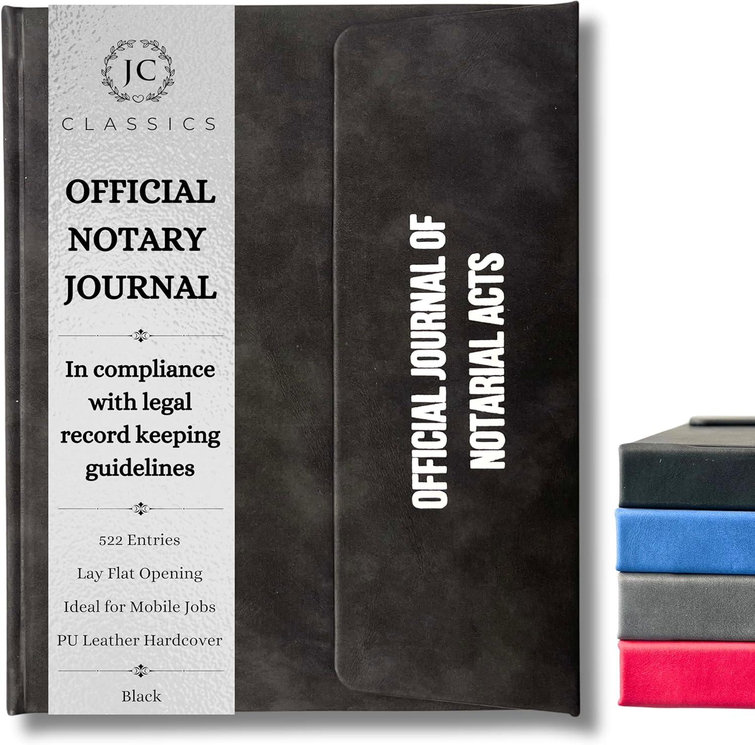 Amazon.com : JC Classics Notary Journal Log Book Hardcover with Privacy ...