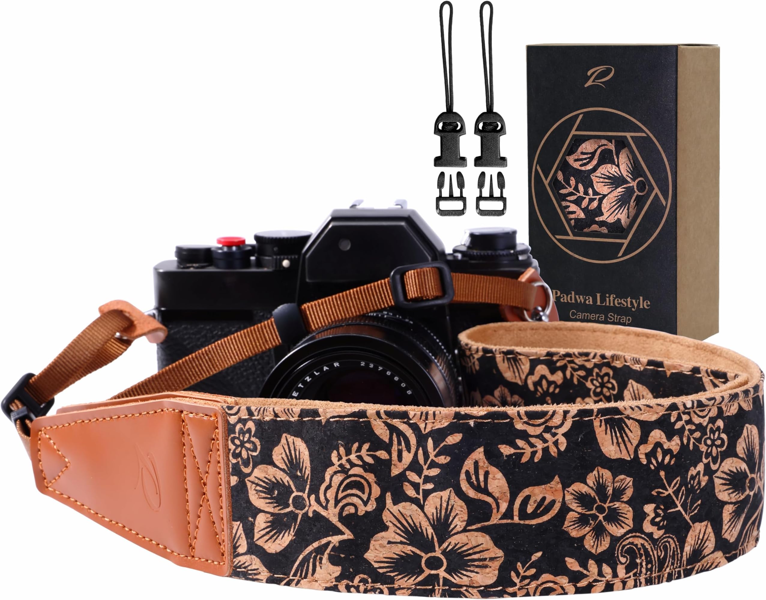 Amazon.com: Padwa Lifestyle Cork Camera Strap - 2" Top Layer Cowhide ...