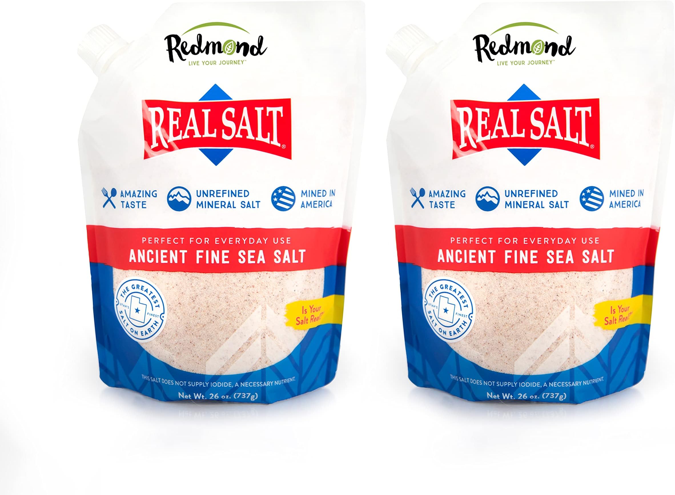 Amazon.com : Redmond Real Salt - Ancient Fine Sea Salt, Unrefined ...