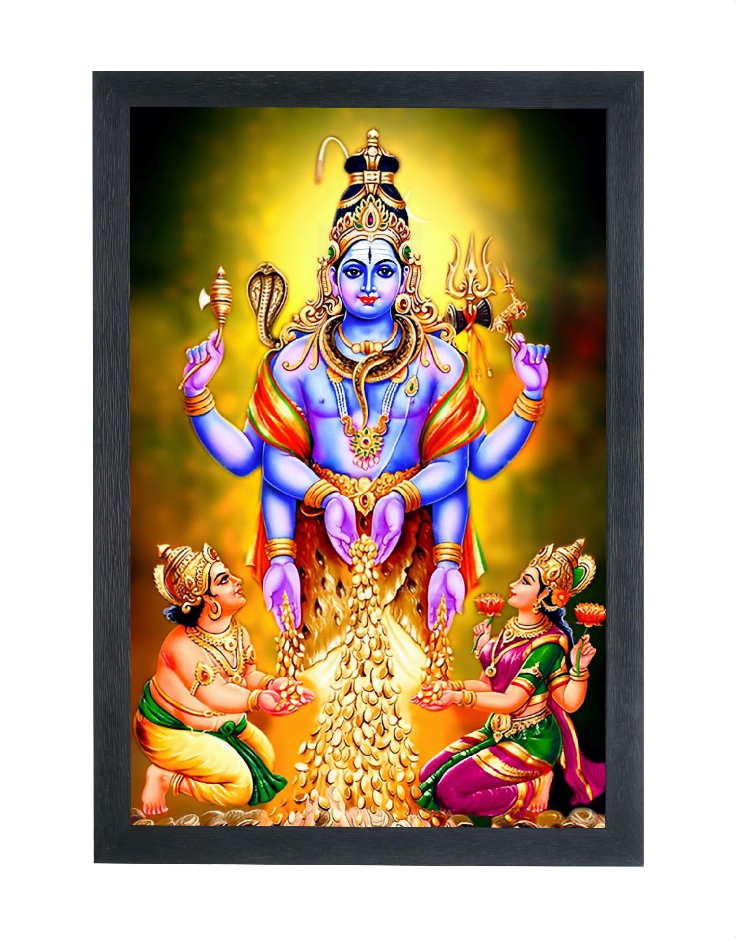 Chitransh Lord Bhairava Wall Mounted Painting (14x20 inches) : Amazon ...