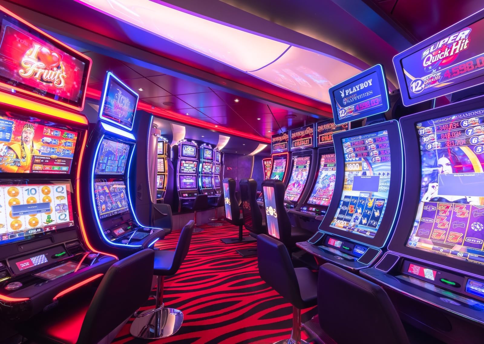 Amazon.com : BELECO 7x5ft Fabric Gambling Slot Machines Backdrop Casino ...