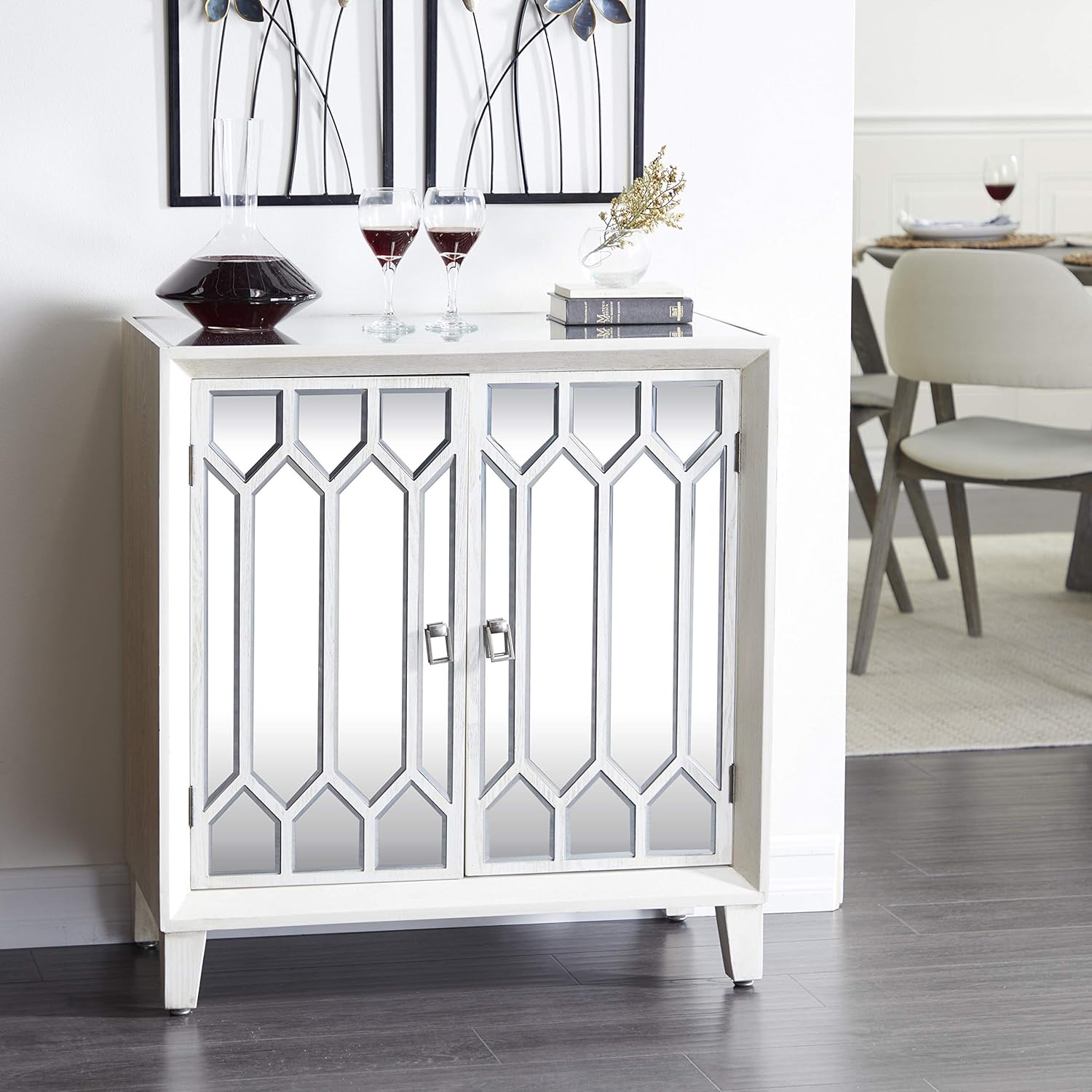 Deco 79 Modern Wood Rectangle Cabinet, 32" x 16" x 34", White : Amazon ...