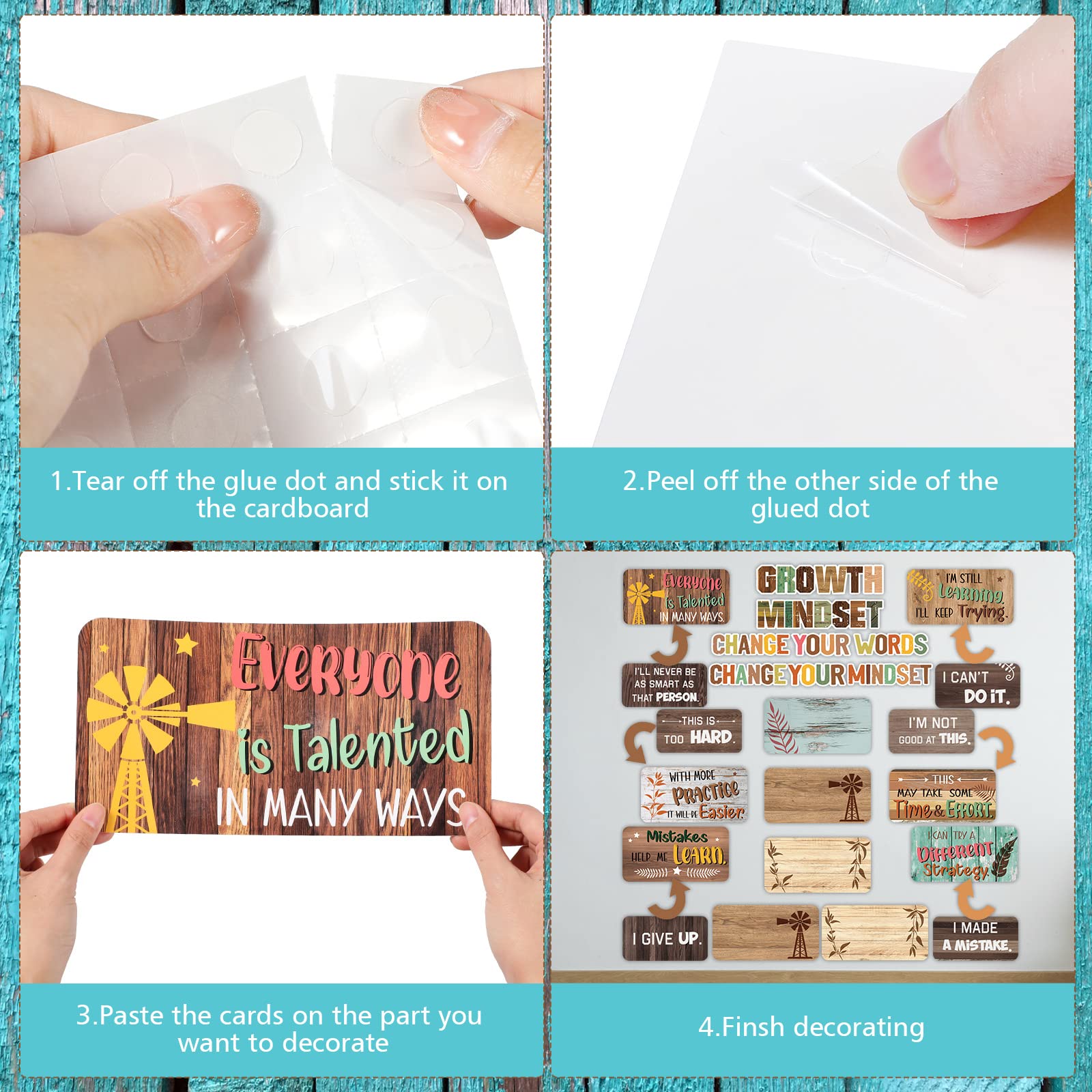 Snapklik.com : 30 Pcs Growth Mindset Bulletin Board Decor Farmhouse ...