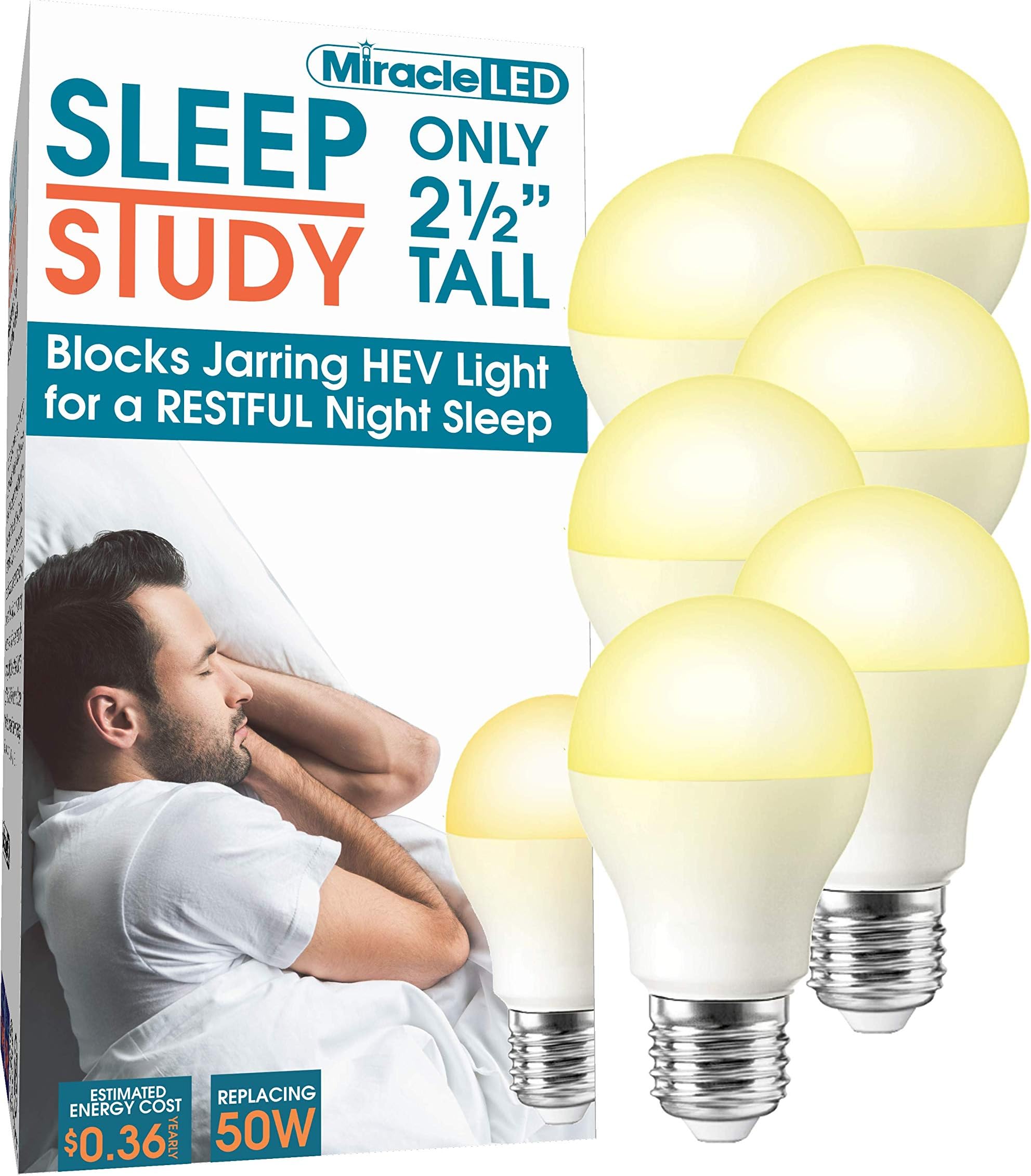 Miracle LED 3W Sleep Study Light Bulb, Low Profile (2-Pack) - Amazon.com