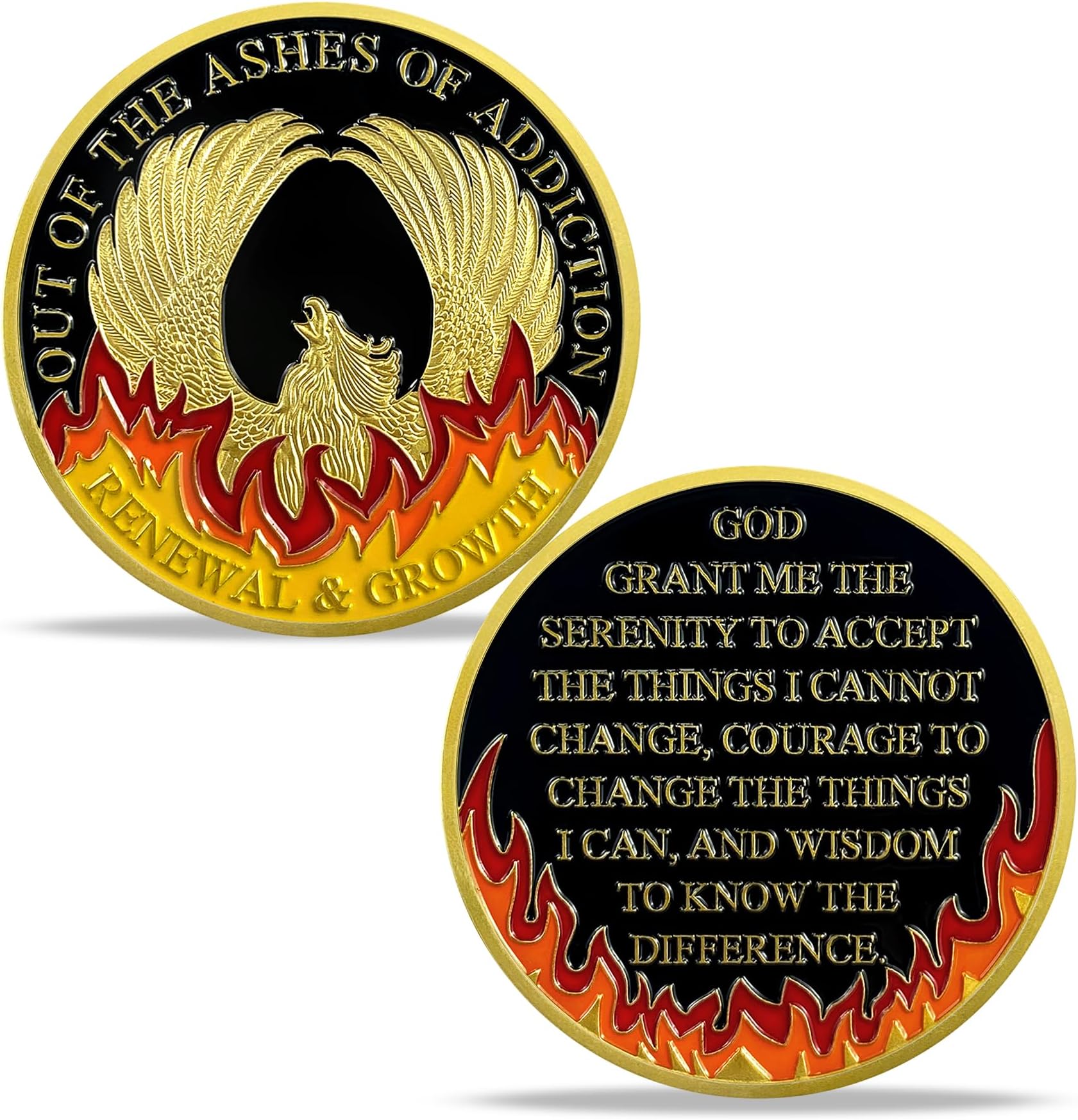 Amazon.com : Phoenix AA Medallion Coin - Out of The Ashes of Addiction ...