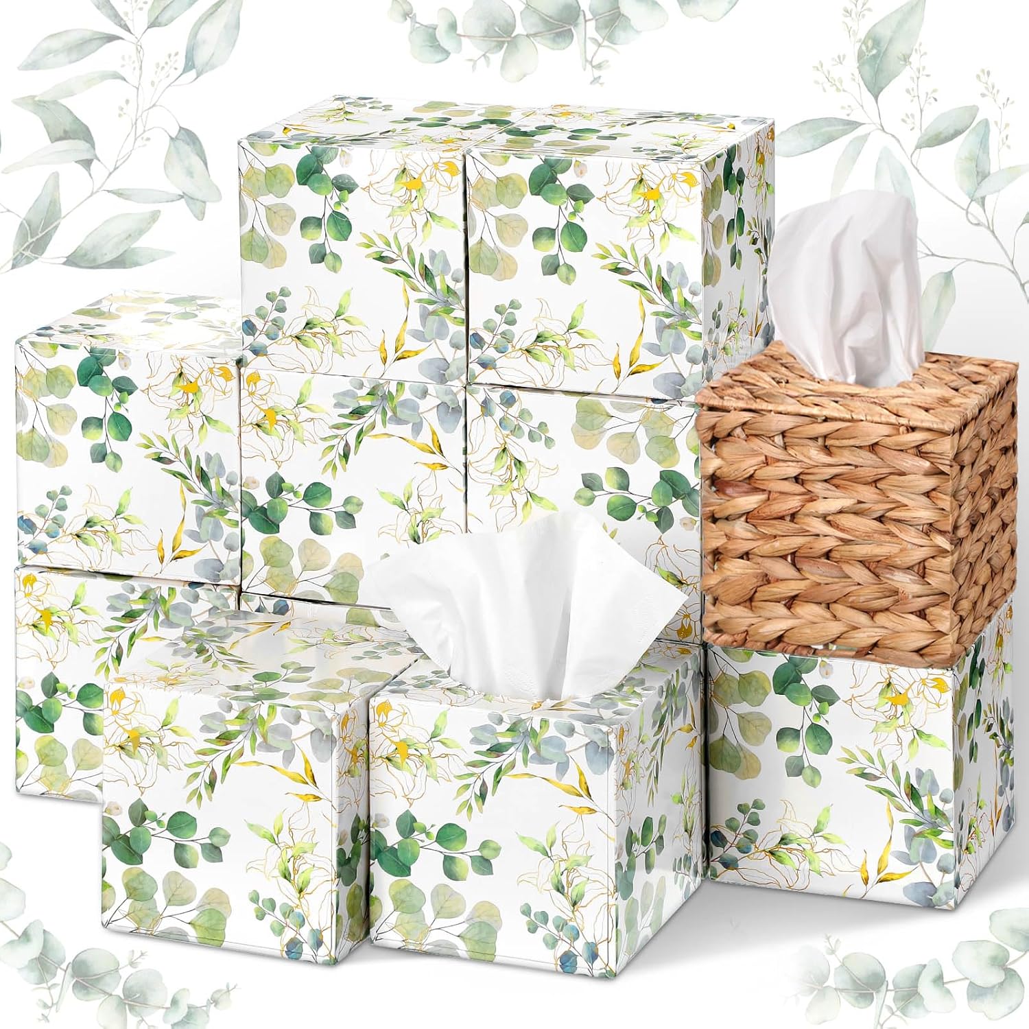 Amazon.com: Geosar 12 Packs Large Tissues Cube Boxes 4.7 x 4.7 x 4.7 ...