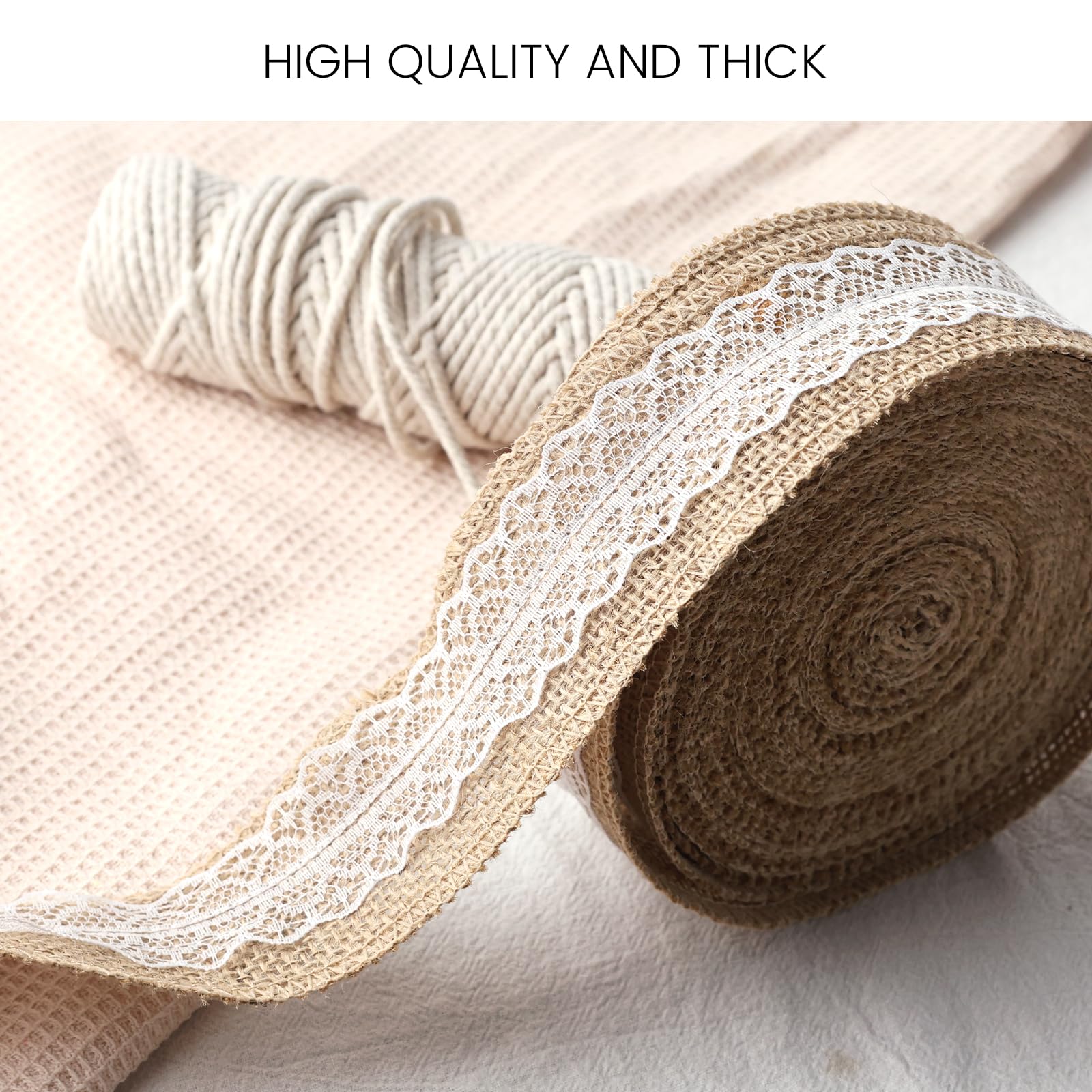 Snapklik.com : Jute Burlap Ribbon Roll, 11 Yards Brown Rustic Burlap ...