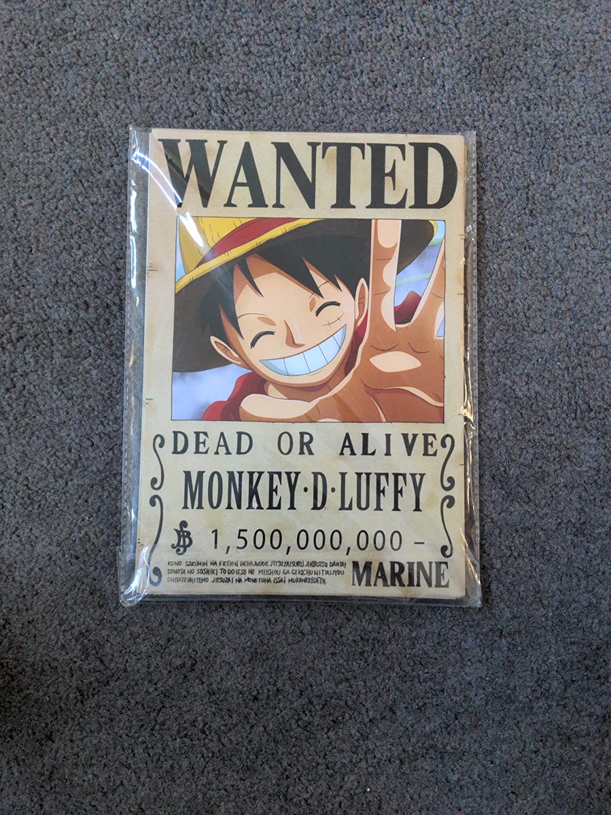 MANDU One Piece Wanted Posters 28.5cm×19.5cm, New Edition, Luffy 1.5 ...