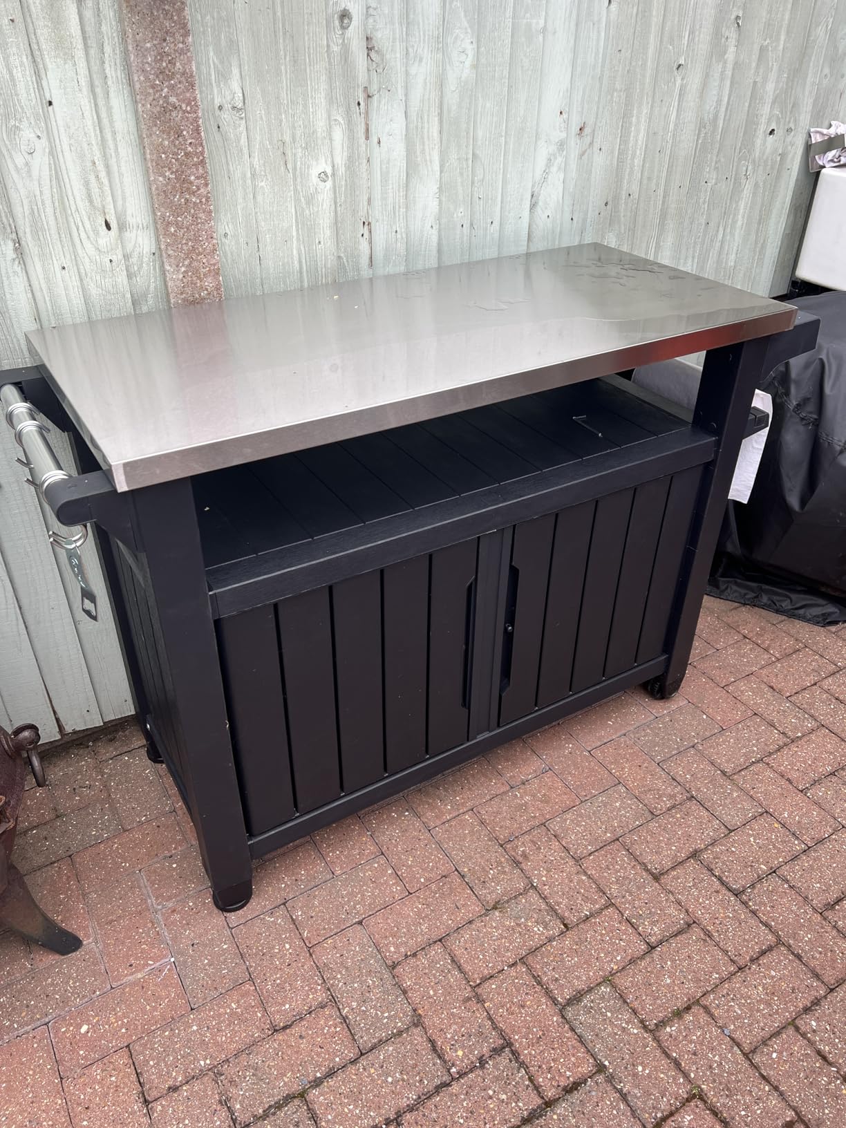 Keter BBQ Side Table Unity XL, Dimensions 134 x 51.7 x 89.6 cm ...