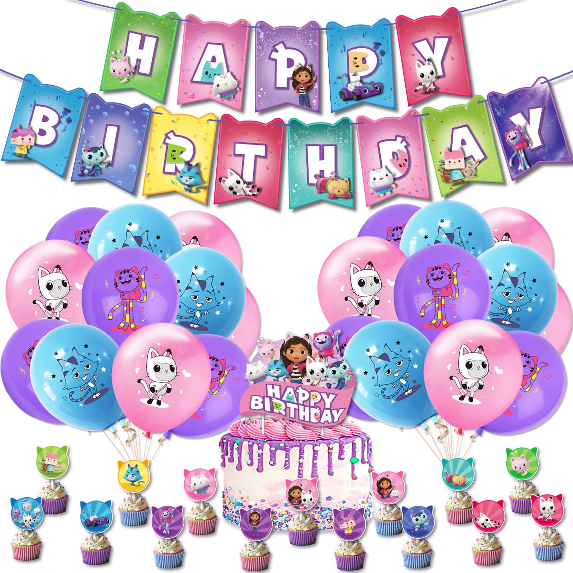 Buy JoyBo Gabby Birthday Party Supplies Gabby Doll House Birthday Party Supplies Include Gabbys buy-joybo-gabby-birthday-party-supplies-gabby-doll-house-birthday-party-supplies-include-gabbys