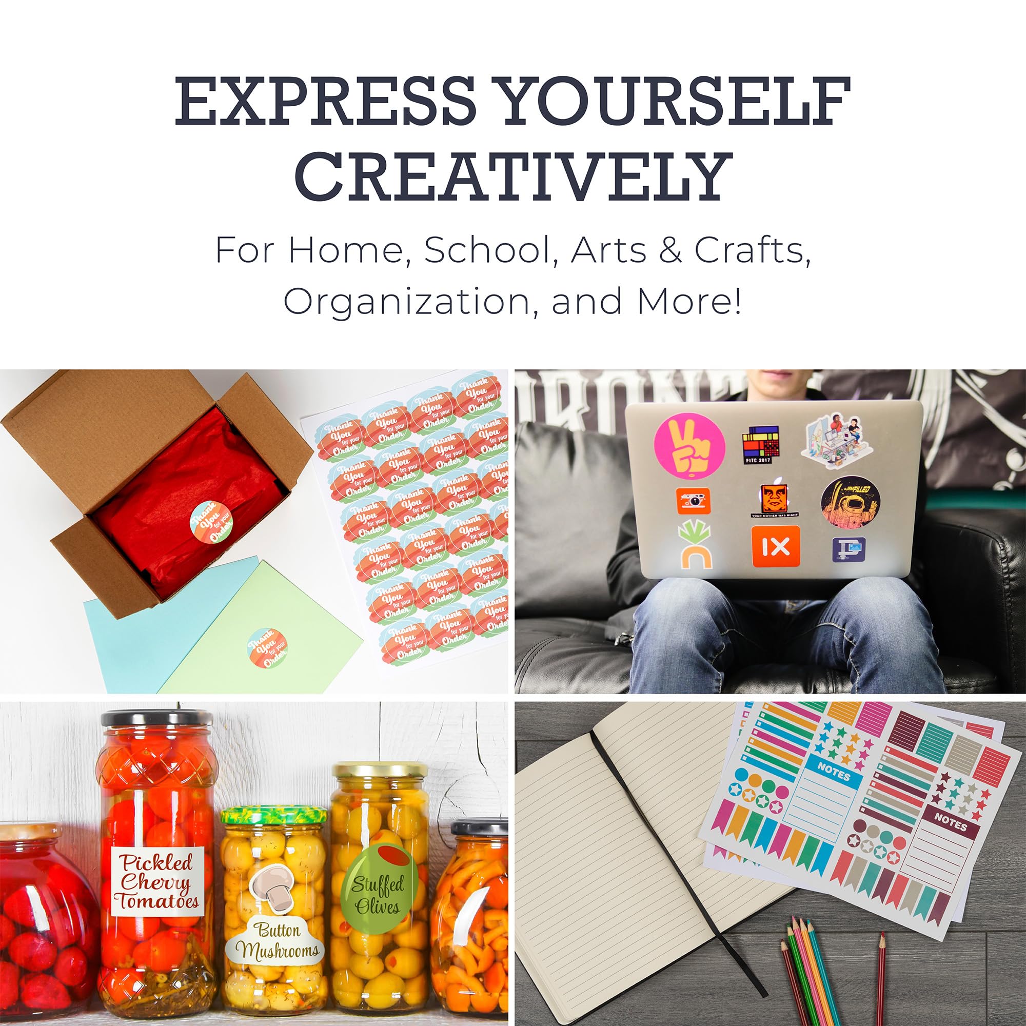 Snapklik.com : Samsill 25 Pack Matte White Sticker Paper 85x11 Inch ...