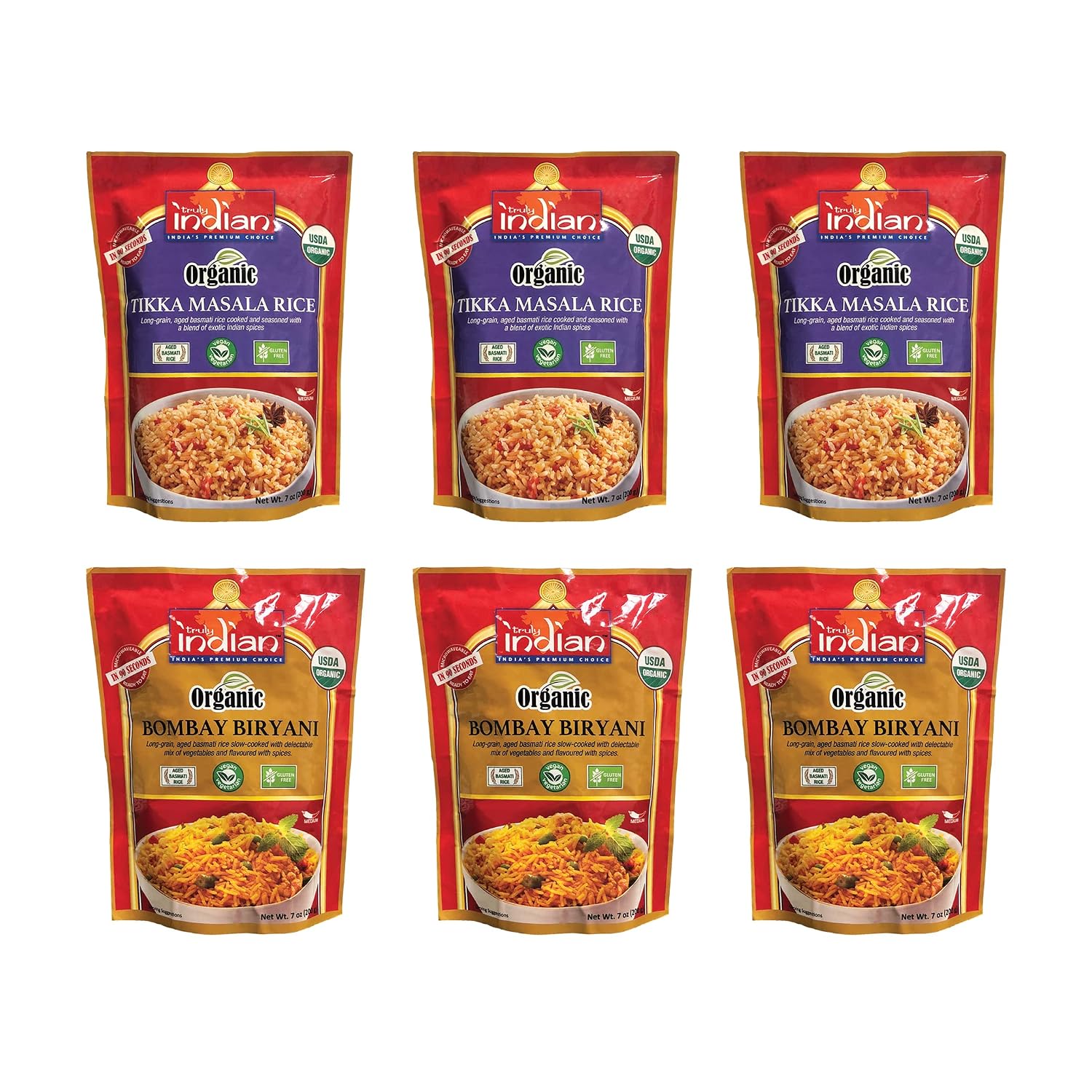 Amazon.com : Truly Indian Organic Restaurant Quality Pilaf, Heat-And ...