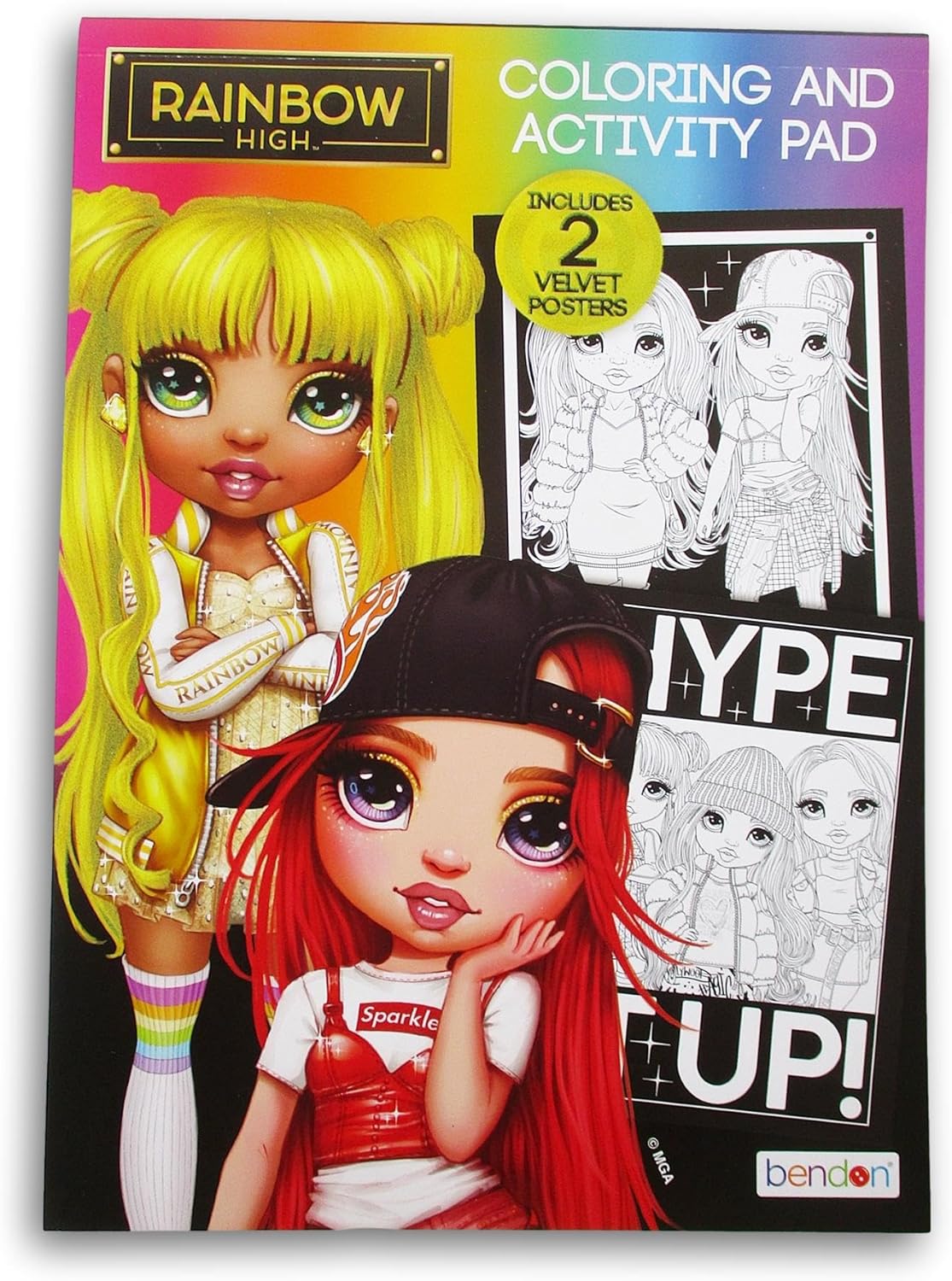 Amazon.com: Rainbow High Coloring and Activity Pad with 2 Velvet ...