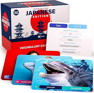 Amazon.com: Japanese Vocabulary 300 Flash Cards - Beginner Vocab with ...