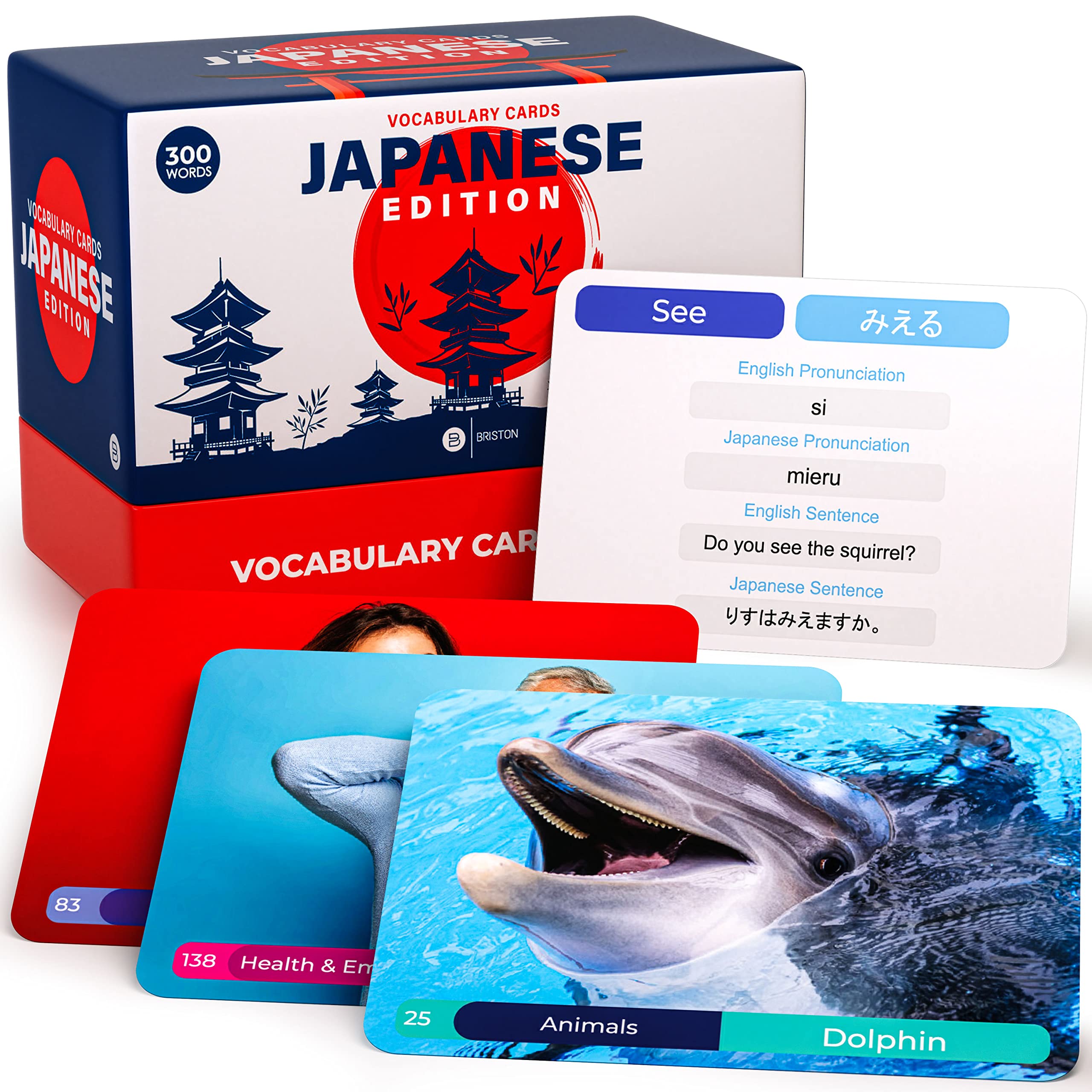 Snapklik.com : Japanese Vocabulary 300 Flash Cards - Beginner Vocab