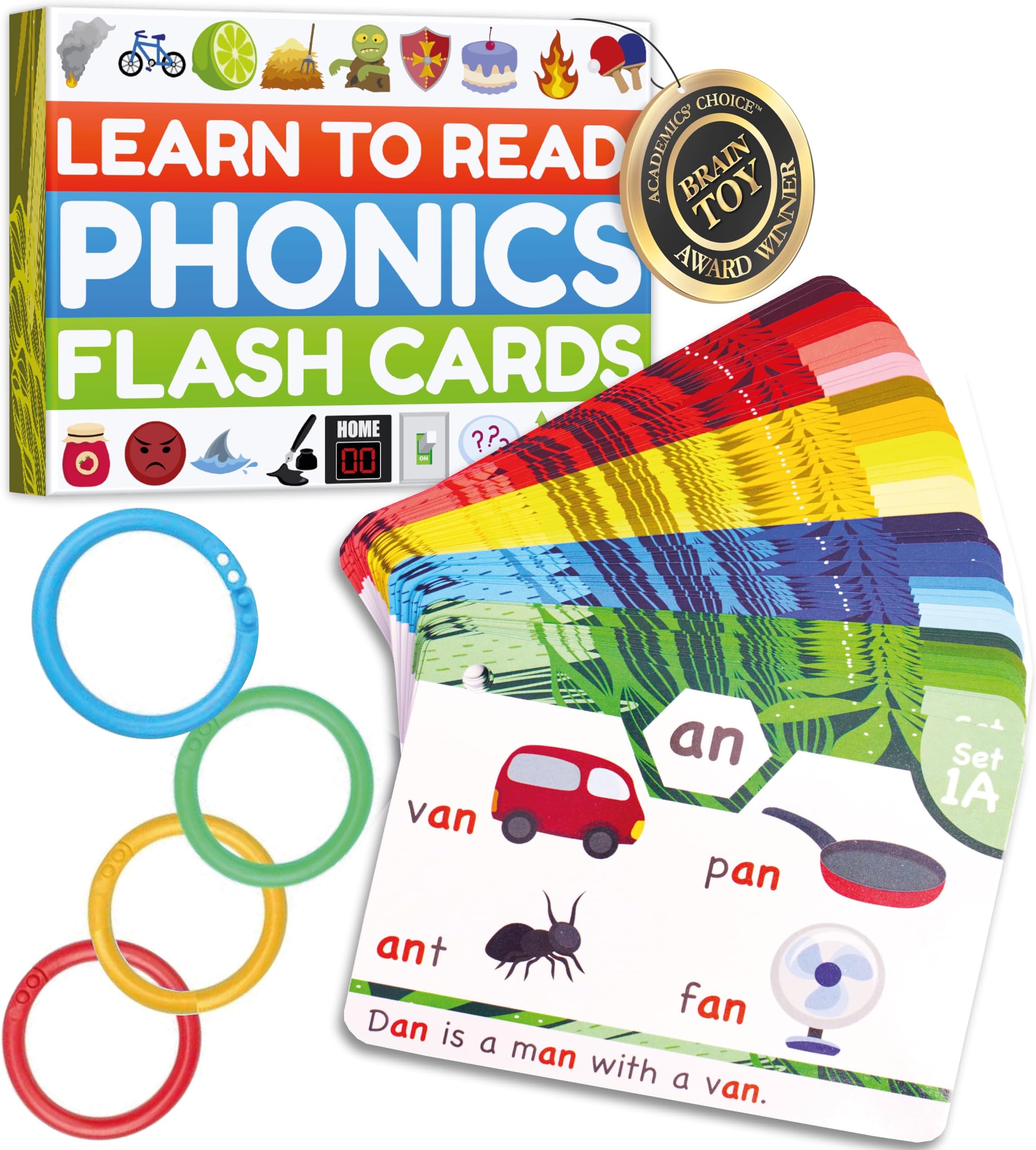 Buy Phonics Flash Cards - Learn to Read in 20 Stages - Digraphs CVC ...