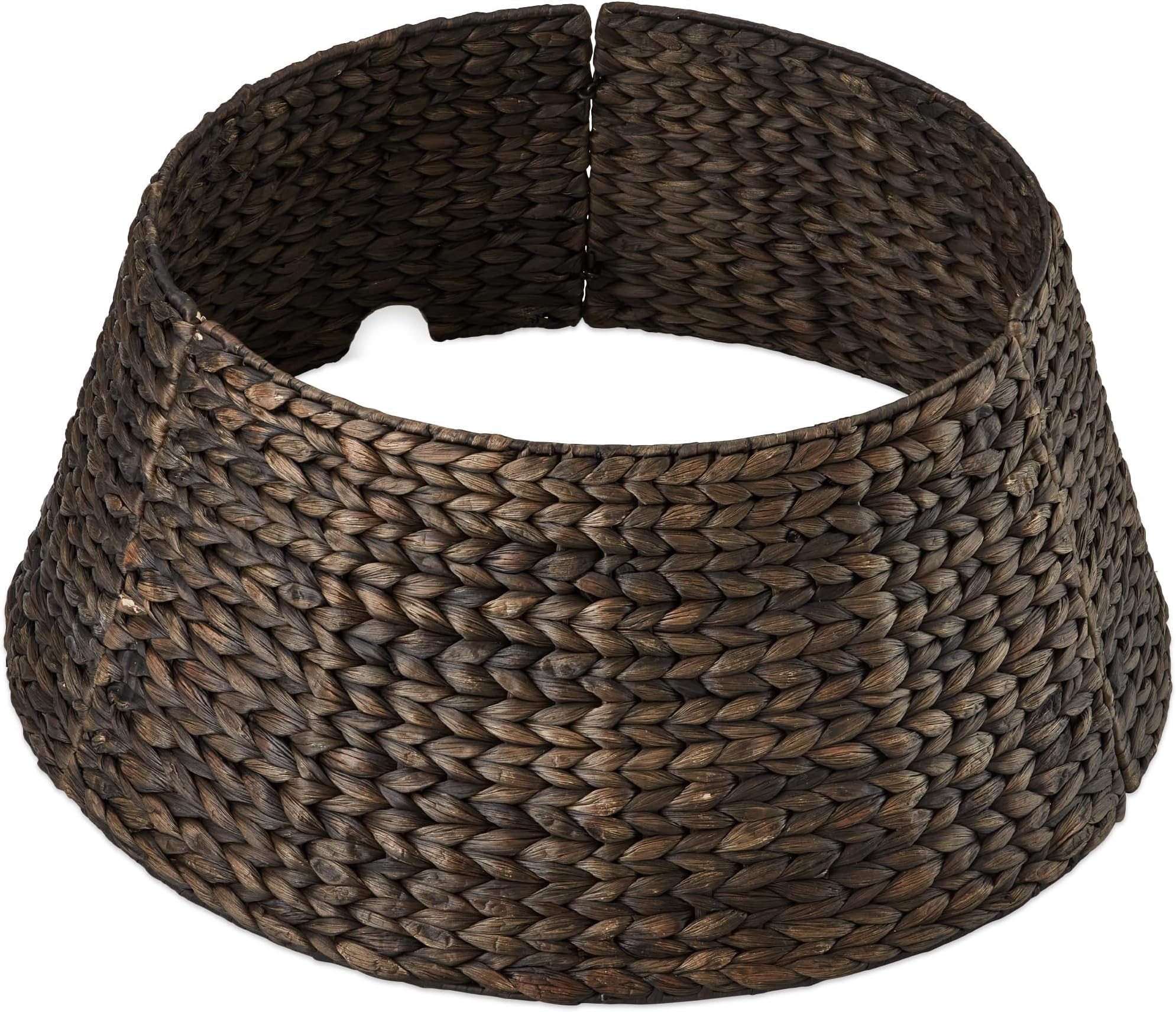 Amazon.com: AuldHome Wicker Christmas Tree Collar (Black, 29-Inch ...