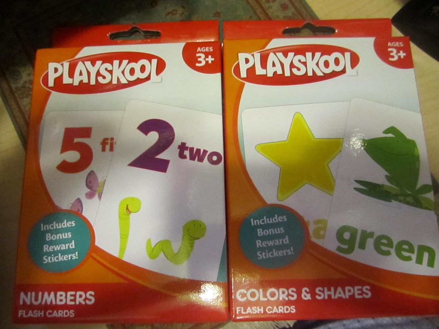Amazon.com: Playskool Colors & Shapes and Numbers Flash Cards (2 Sets ...