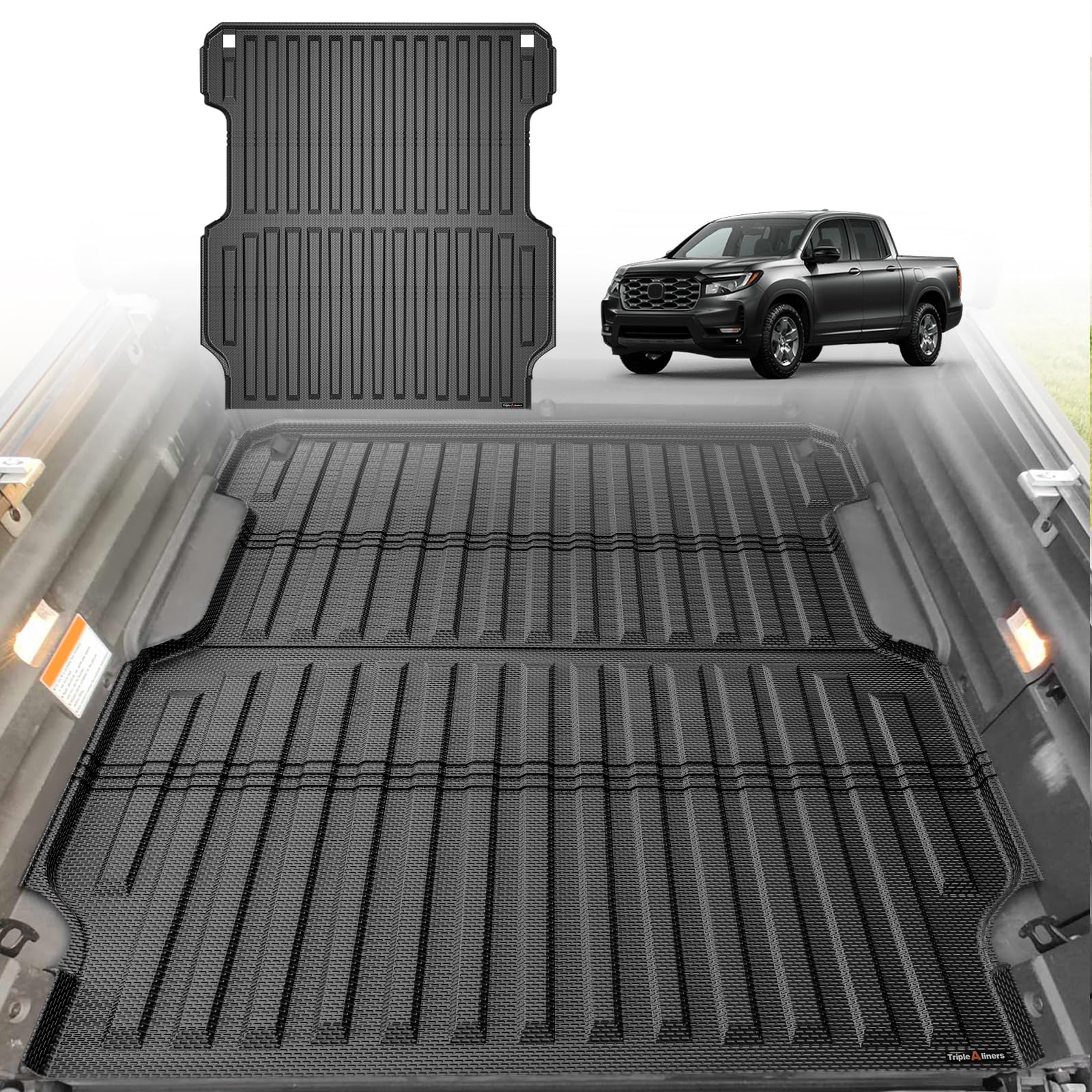 TripleAliners Truck Bed Mat Compatible with 2017-2024 Honda Ridgeline ...
