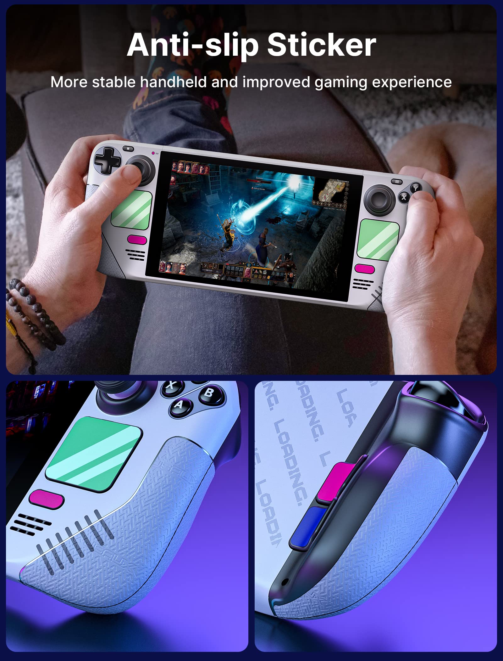 Snapklik.com : JSAUX Steam Deck OLED Vinyl Skin Set