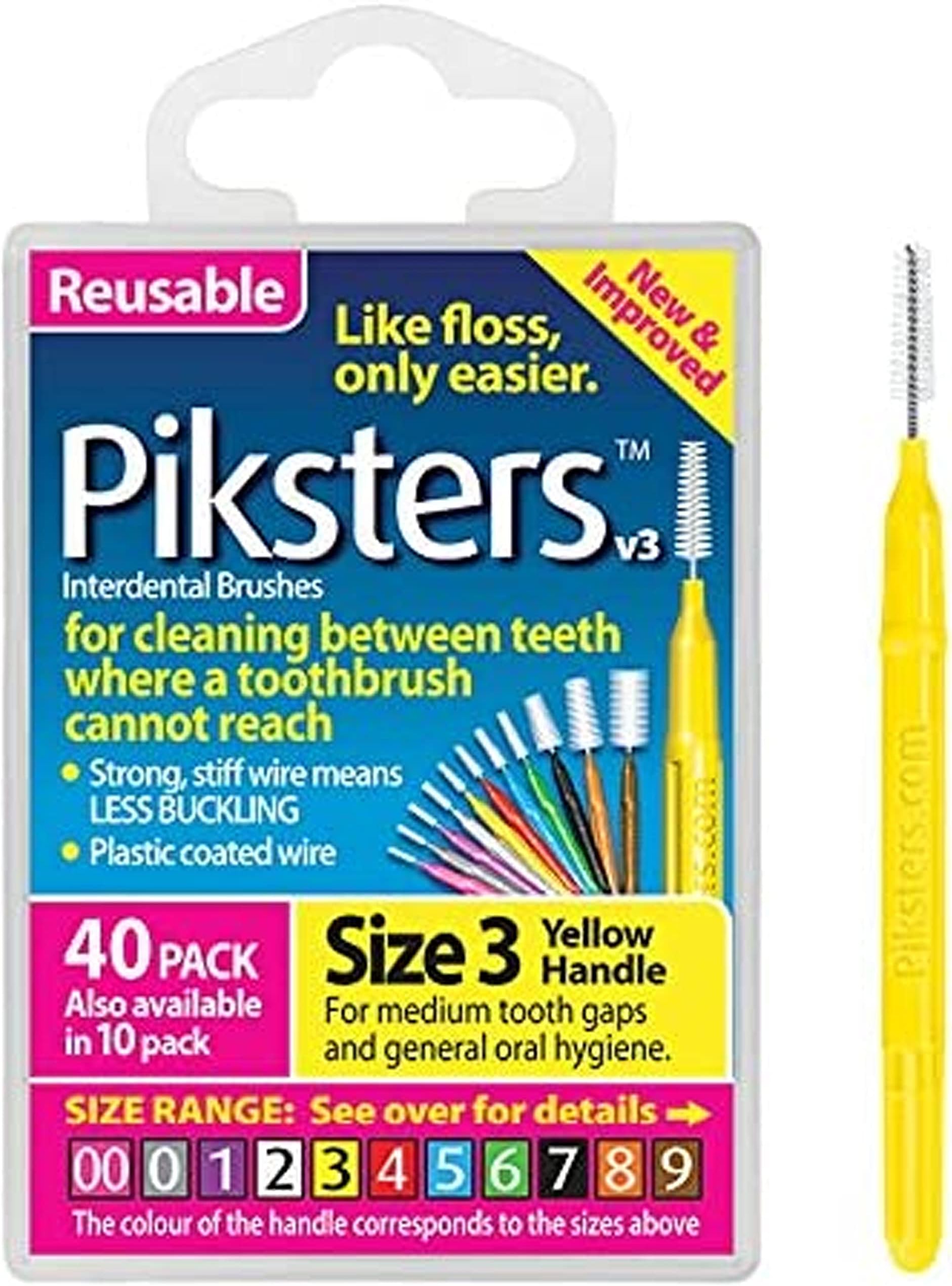 Amazon.com: Oral-B Interdental Brush Handle with 2 Tapered Refill ...