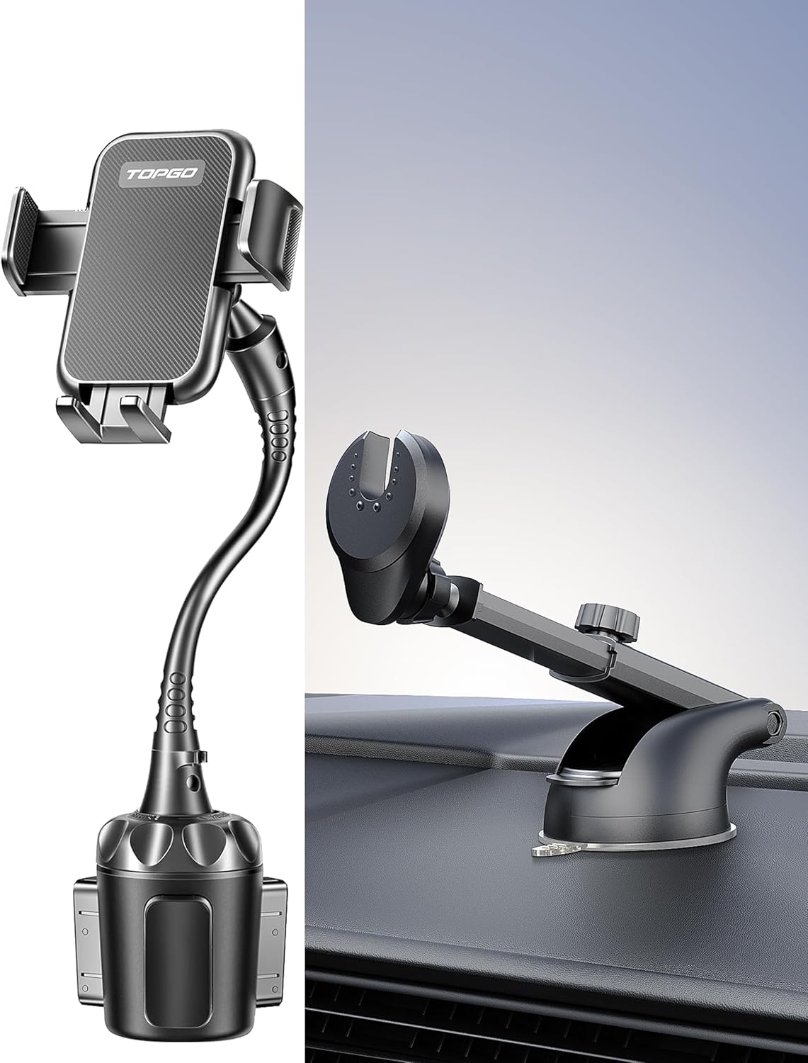 Amazon.com: TOPGO Cup Phone Mount and Popsocket Car Mount - Black ...