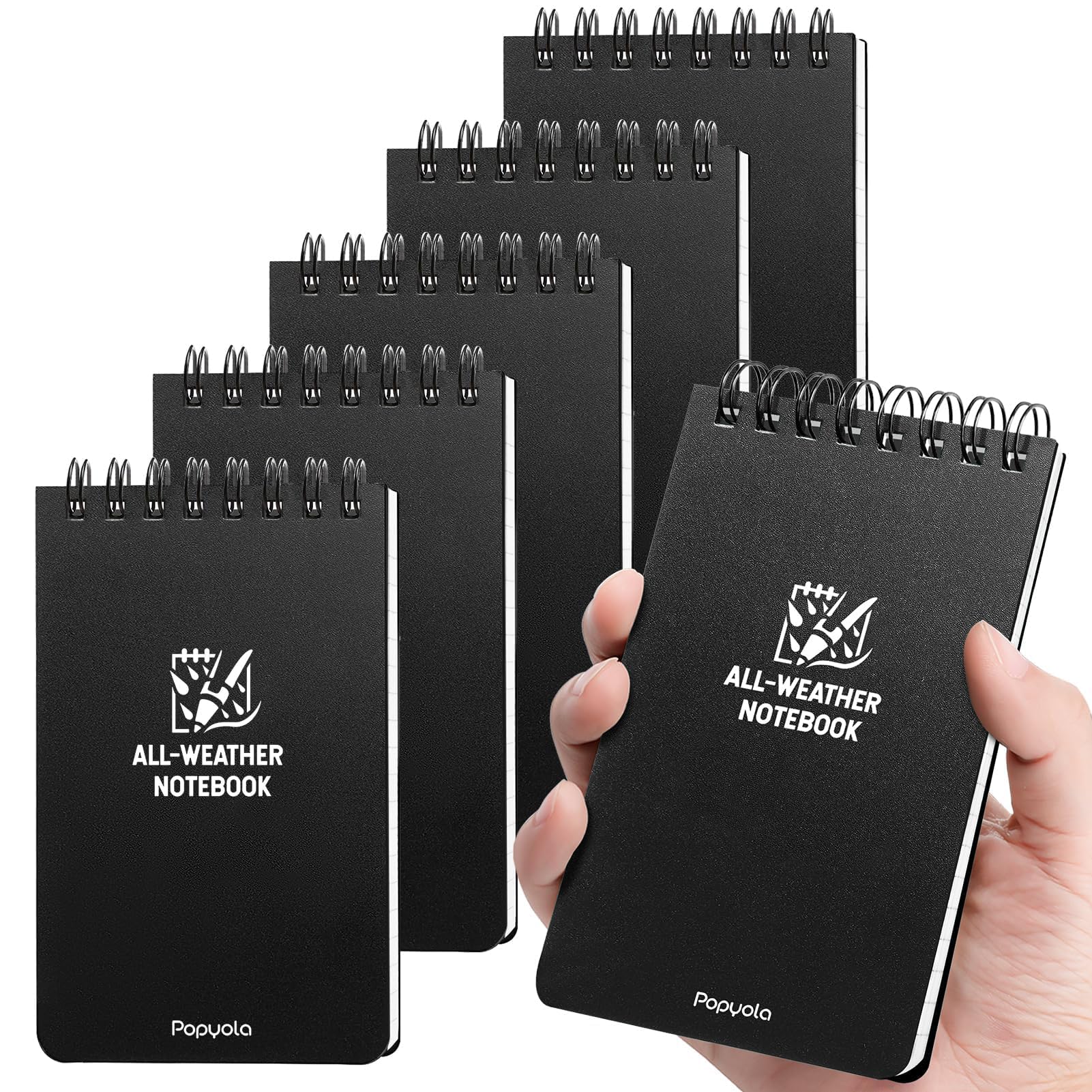 Amazon.com : POPYOLA 6 Pack Waterproof Pocket Notebook, 3x5 Pocket ...