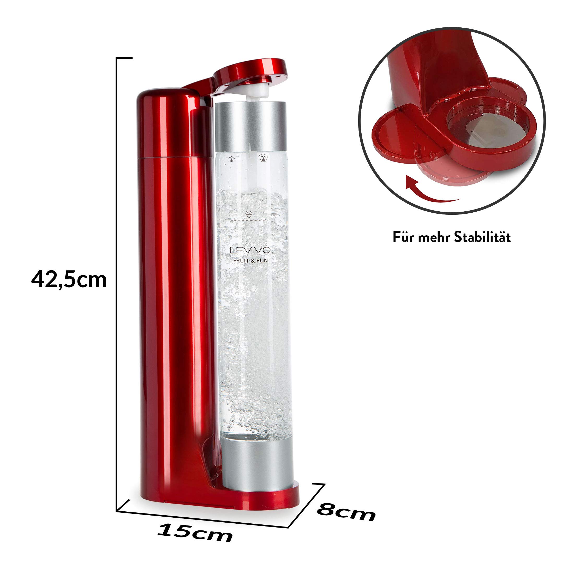Buy Levivo Fruit & Fun Carbonator, Slim, 1-litre water carbonator ...