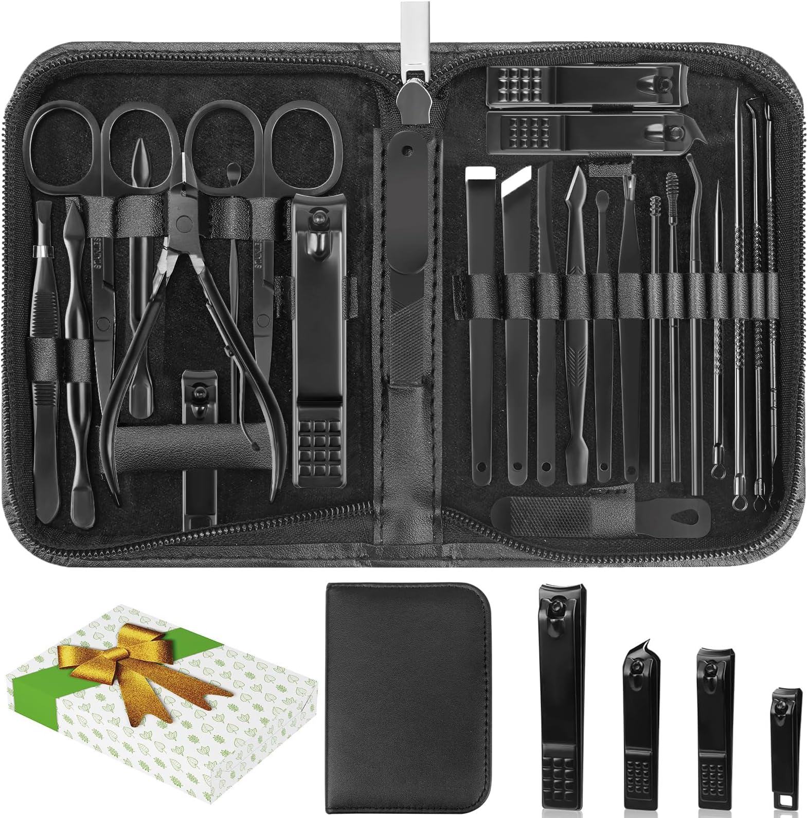 Amazon.com : Manicure Set, Professional Nail Clippers Pedicure Kit 26 ...