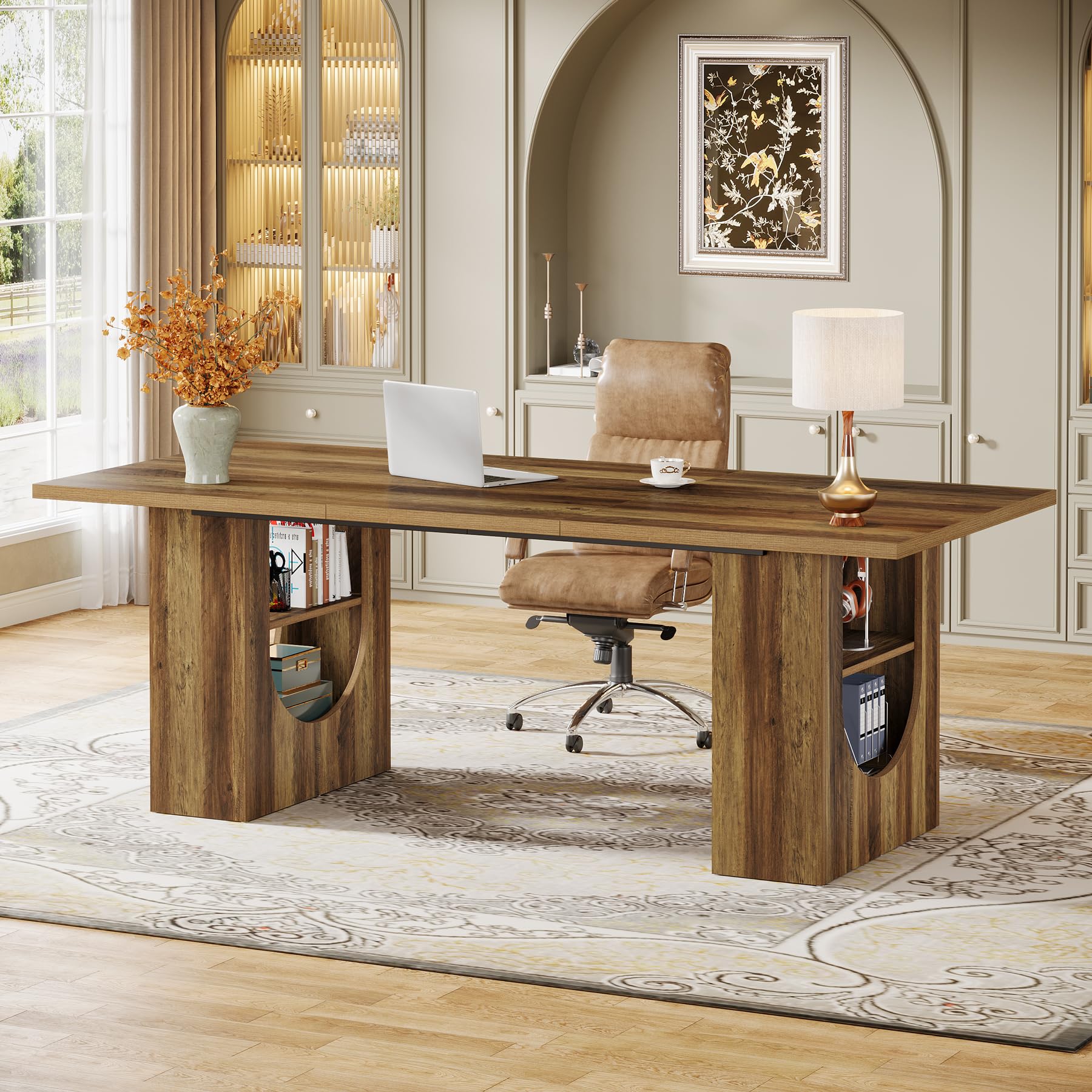 Amazon.com: Tribesigns 71" Executive Desk, Large Home Office Desk with ...