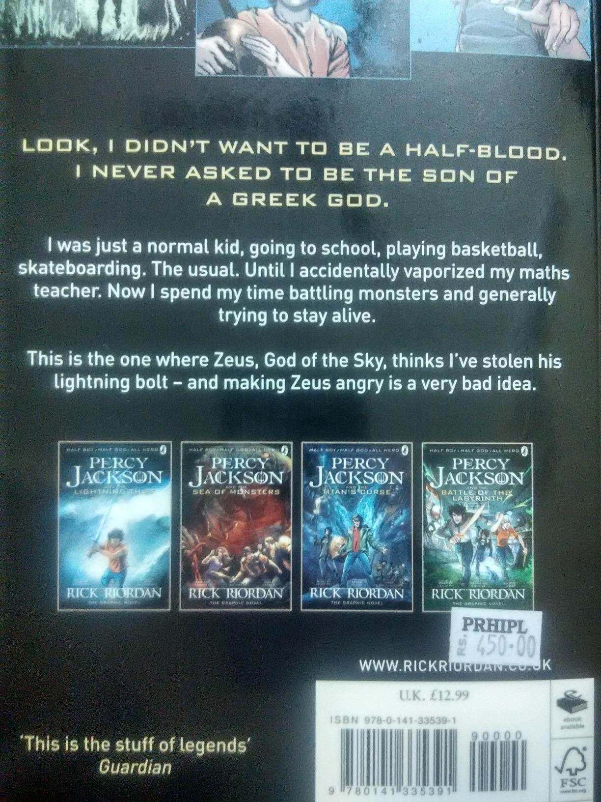 Percy Jackson: The Graphic Novel : Riordan, Rick: Amazon.in: Books