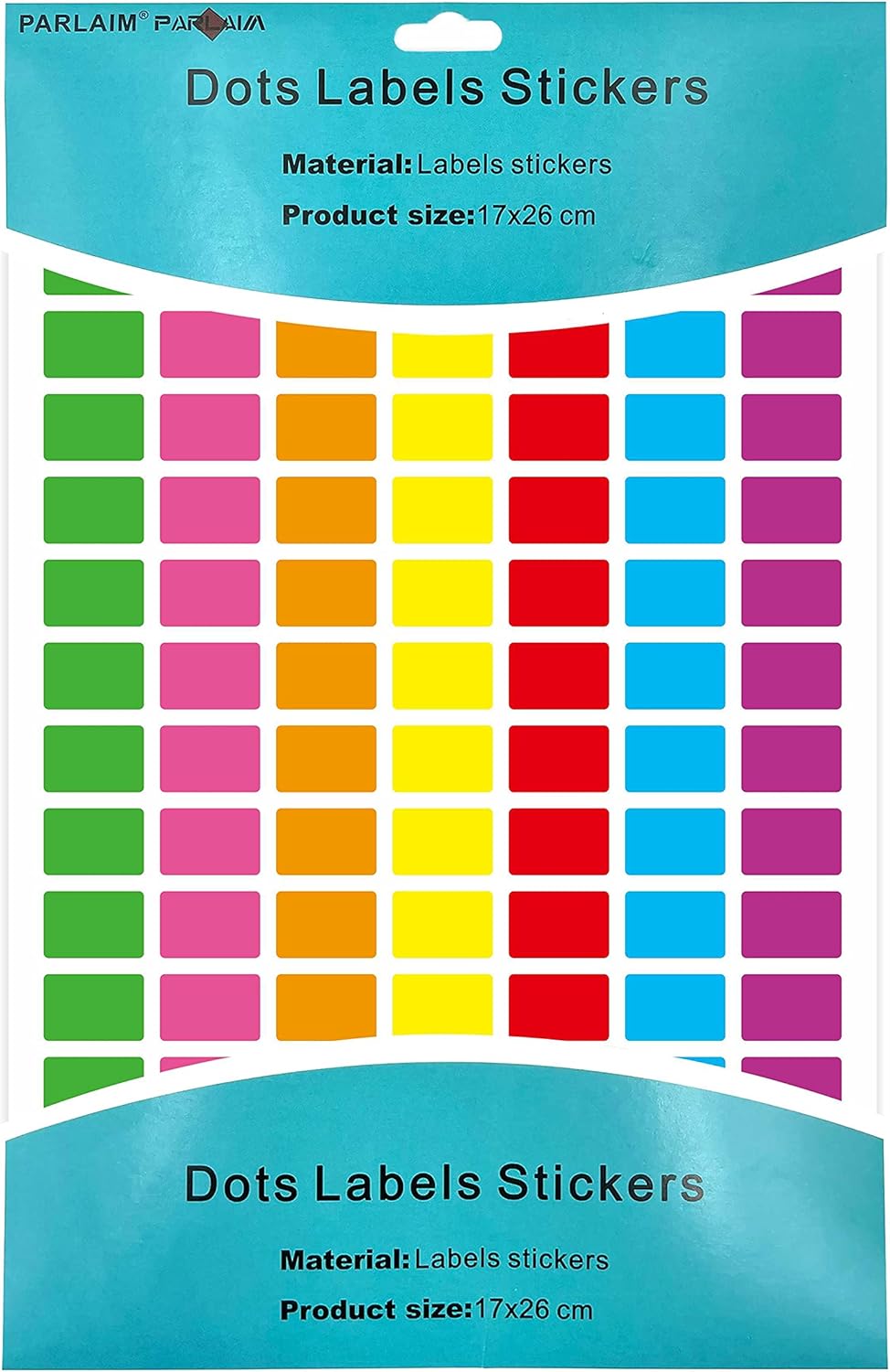 Buy PARLAIM Rectangle Color Coding Labels, 3/4x1/2 Rectangular, 7 Multi ...