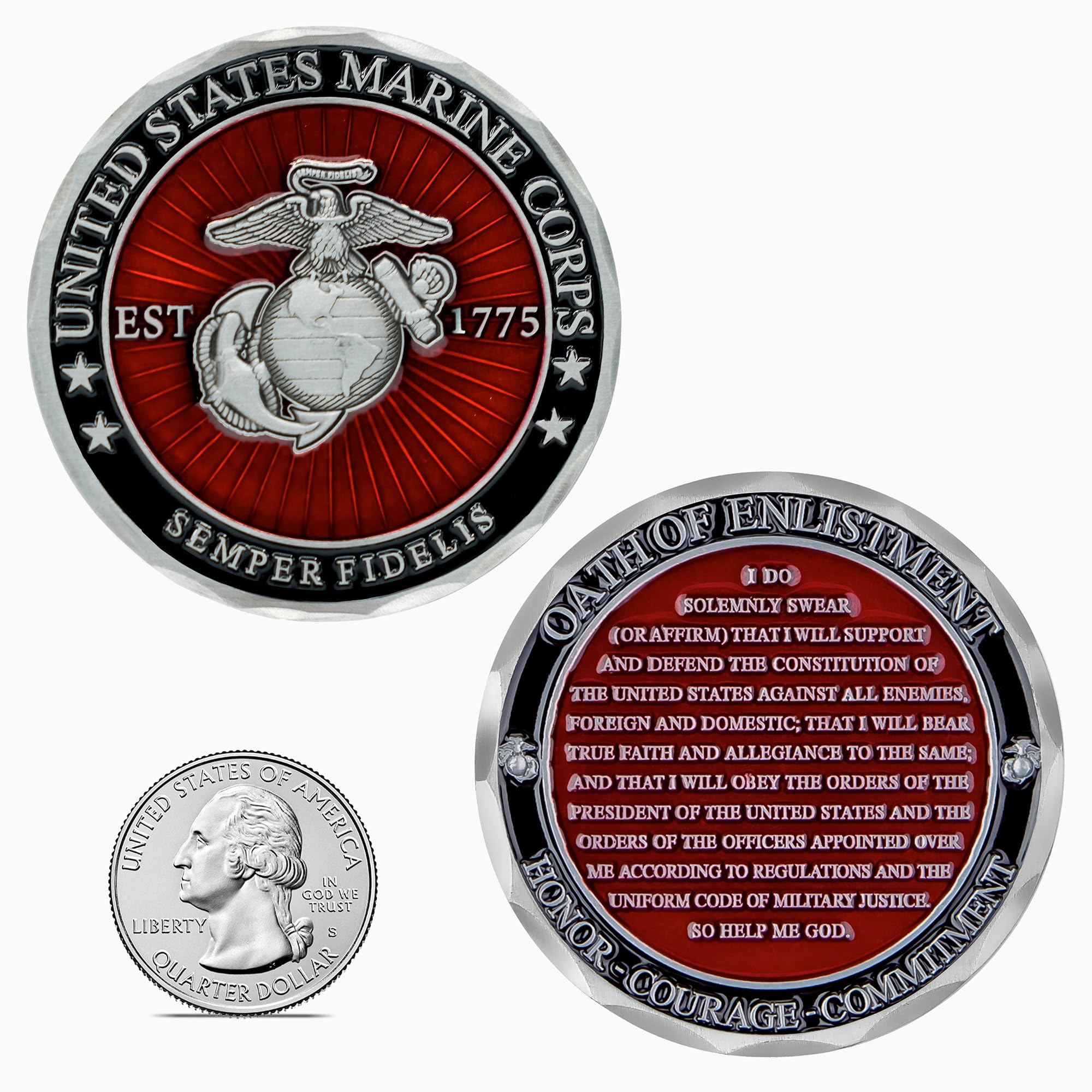 Marines Gifts For Men Marine Corps First Salute Challenge Coin - USMC ...