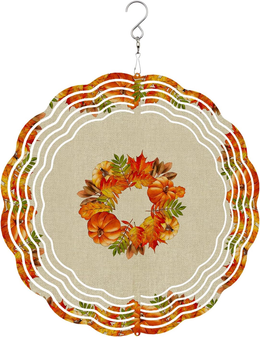 Amazon.com: Thanksgiving Day Wind Spinner 3D Stainless Steel, 9.8 Inch ...