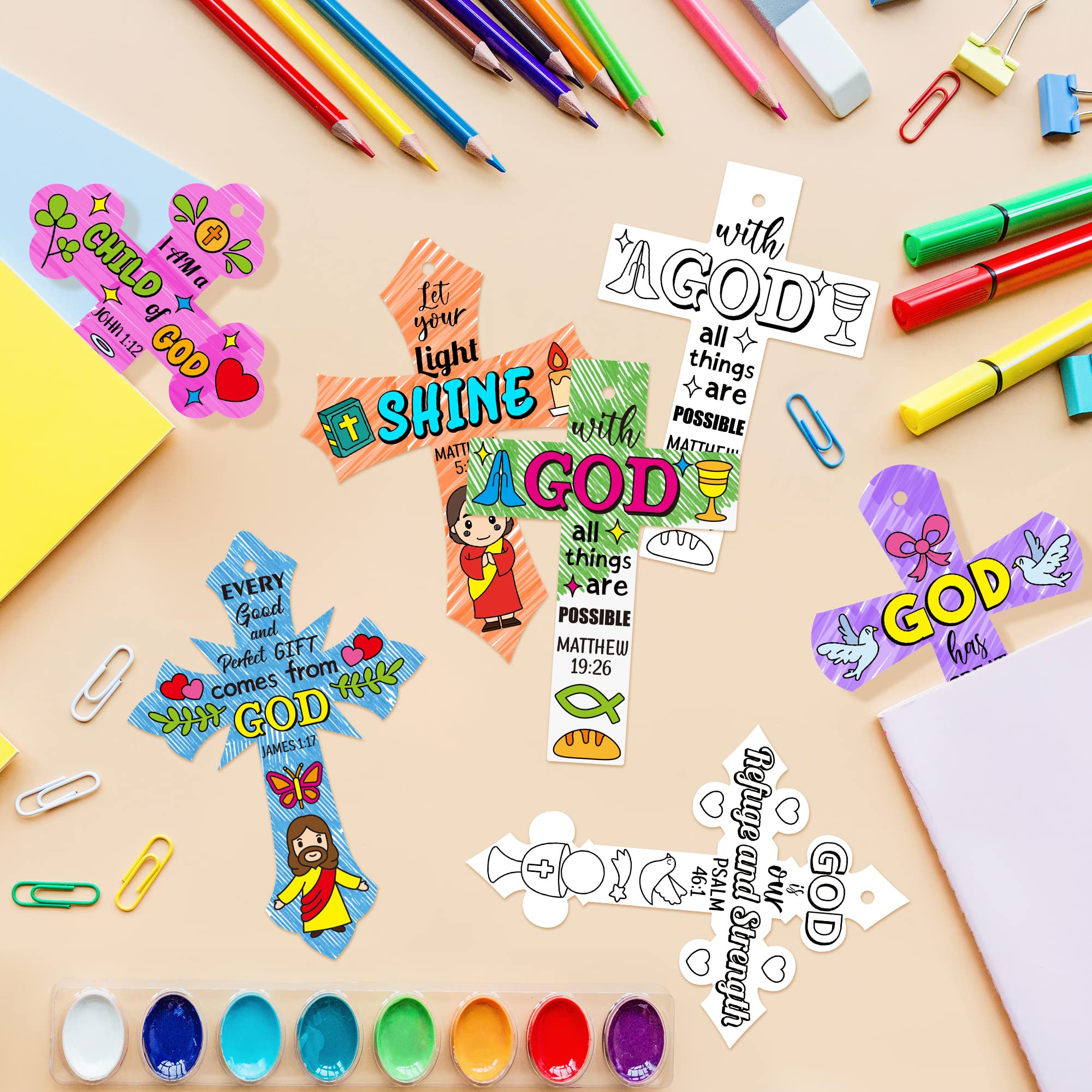 Snapklik.com : 60PCS Color Your Own Holy Week Cross, Make Your Own ...