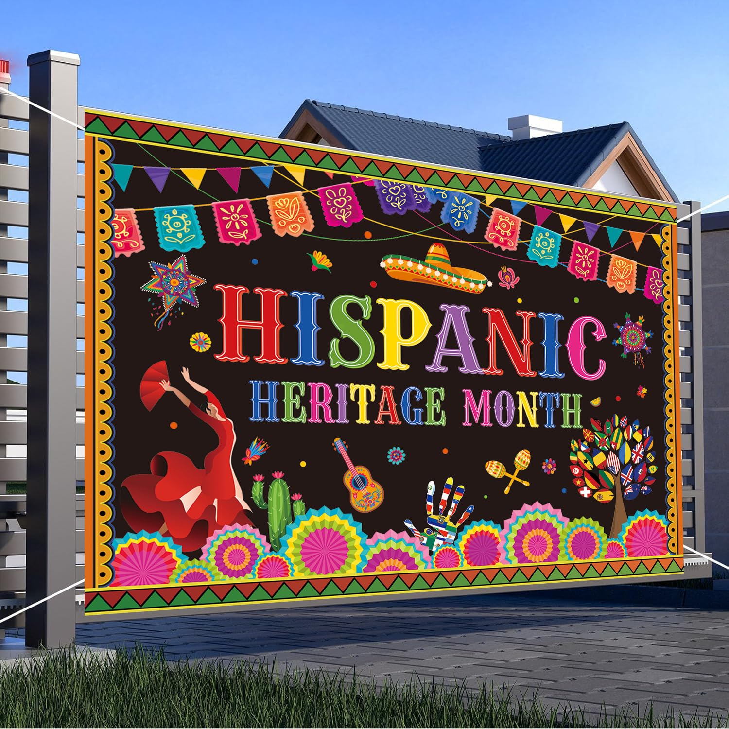 Snapklik.com : Hispanic Heritage Month Decorations Backdrop 10x6FT ...