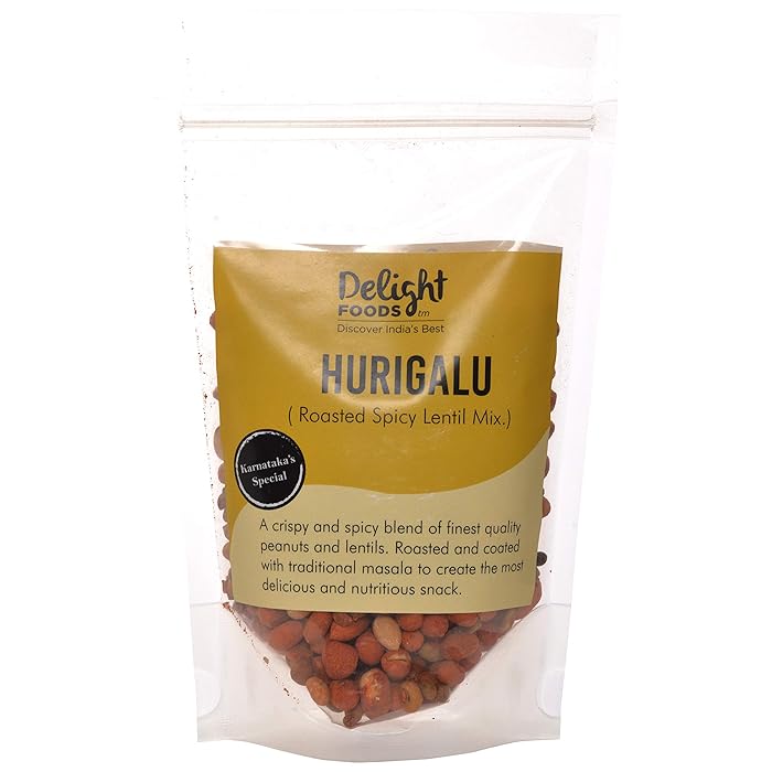 Buy Delight Foods Karnataka Special Hurigalu (Roasted Spicy Lentils Mix ...