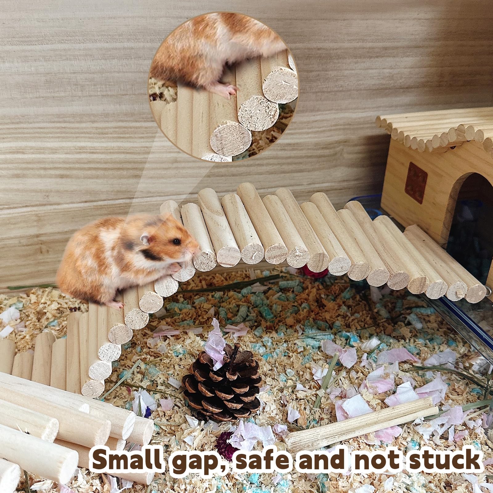 Snapklik.com : Hamster Bridge197x39in&98x39in Rat Wooden Fence Flexible ...