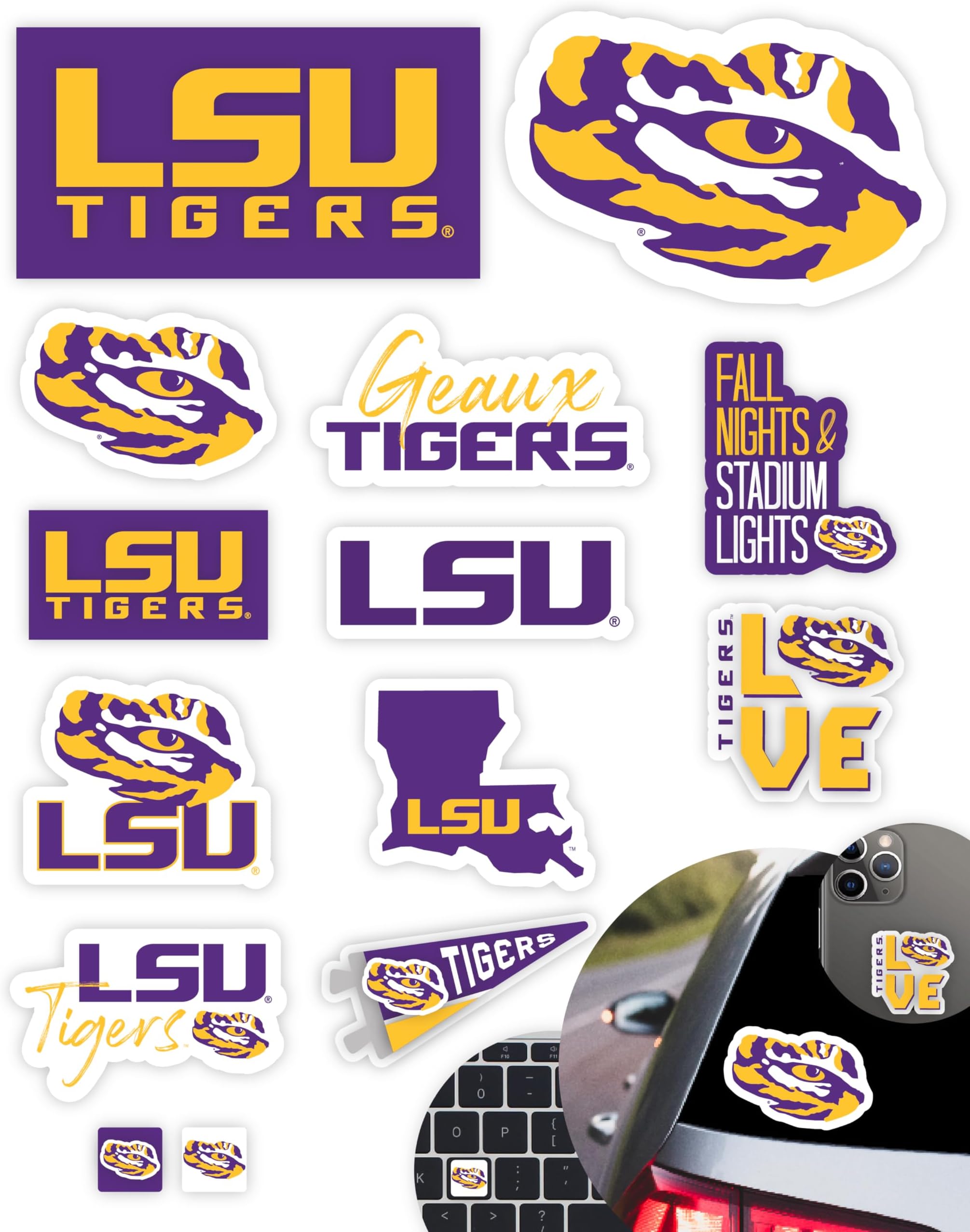 Amazon.com: Desert Cactus LSU Sticker Tigers Geaux Louisiana State ...