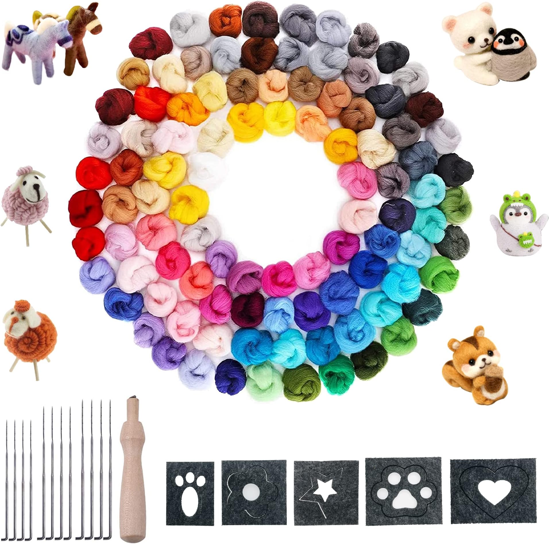 Molten Designs Merino Wool Tops - Bright Tones - Pack of 9 : Amazon.co ...